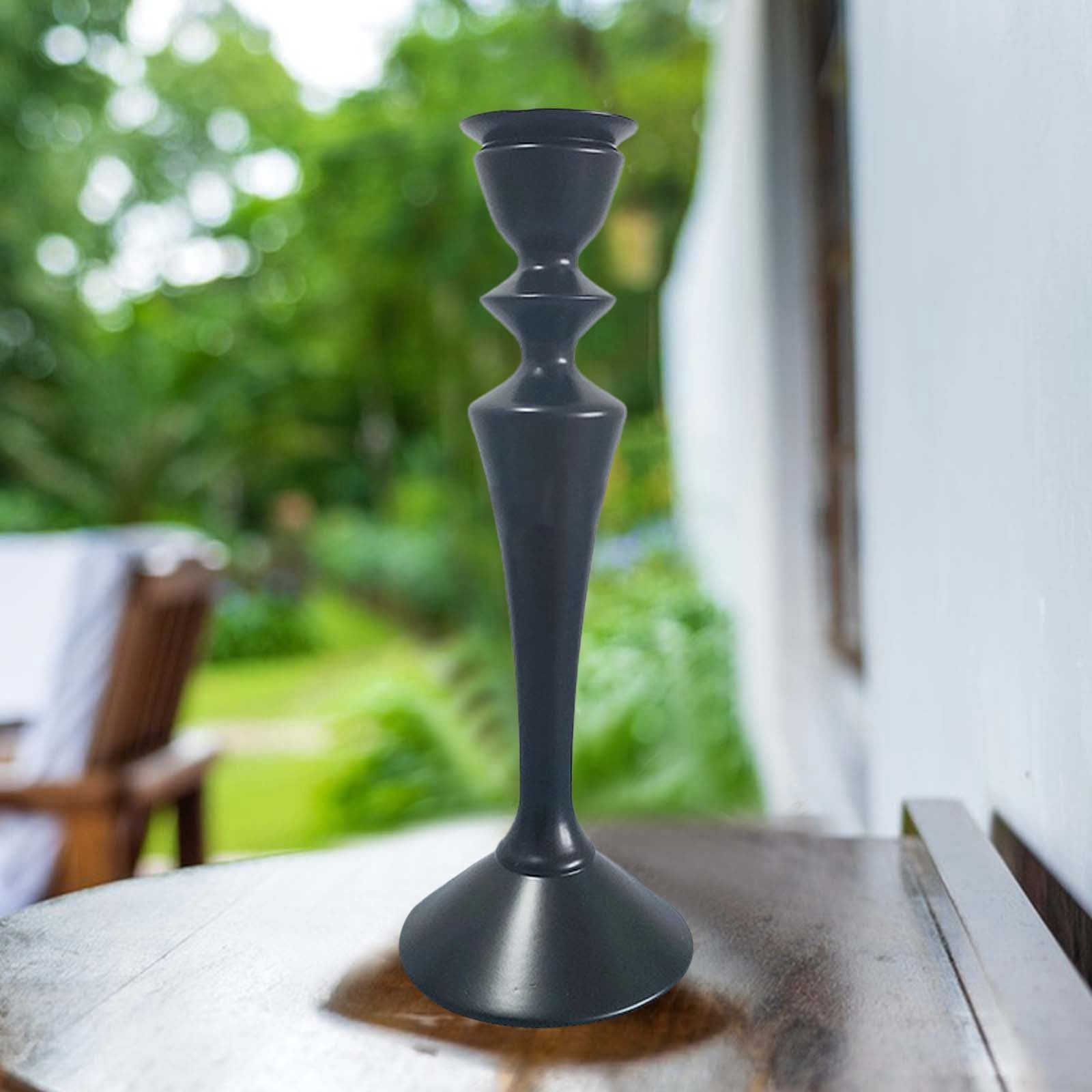 Njspdjh Elegant Black Candlestick Home Decor with Vintage Design For ...