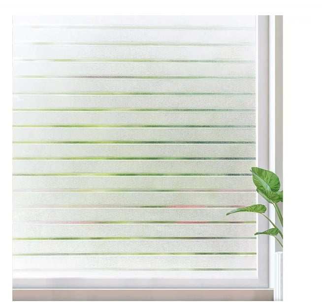 Njspdjh Frosted Window Film Static Cling Decorative Glass Film Window ...