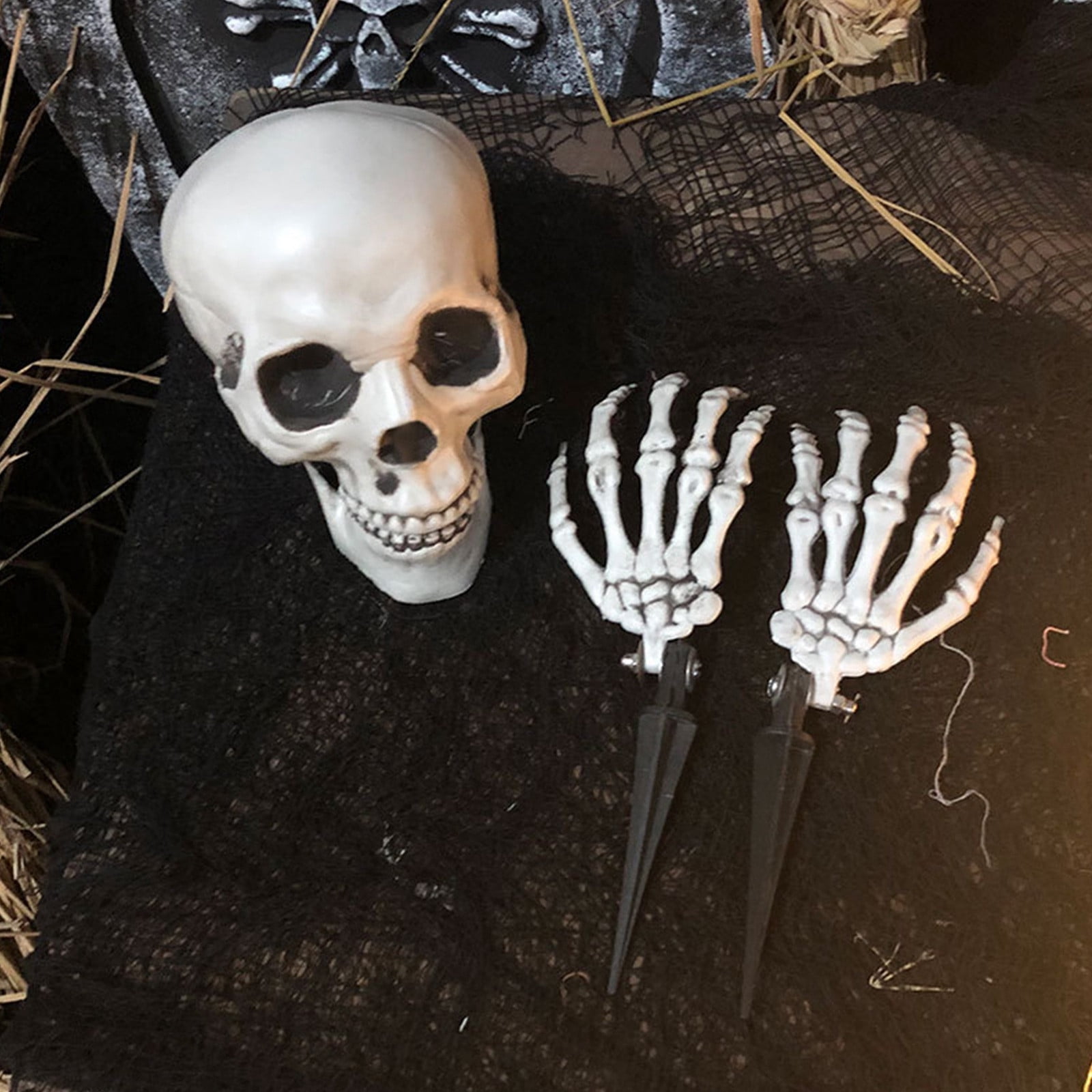Njspdjh Lifelike Skeleton Decorative Prop Set with Ground Insert ...