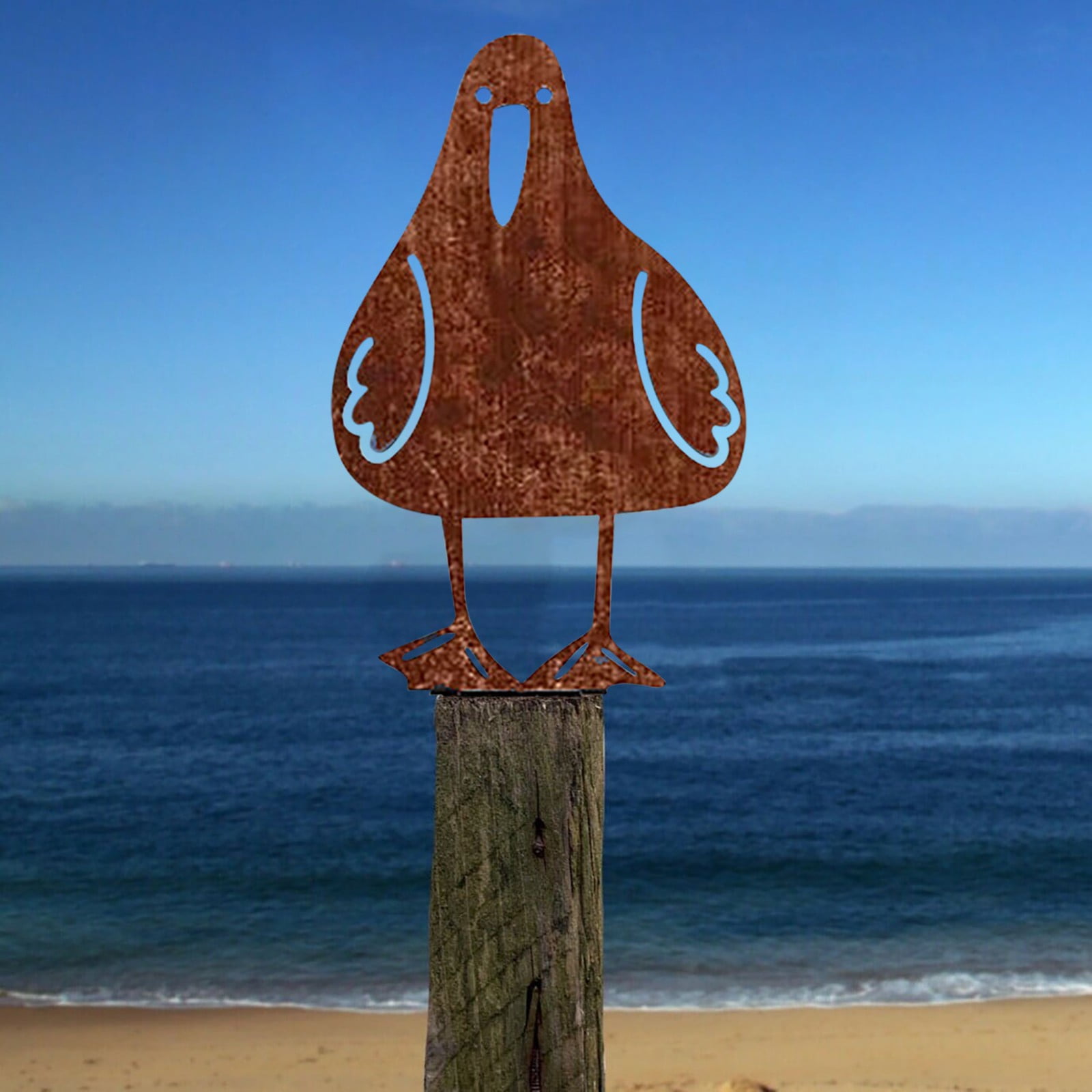 Njspdjh Metal Seagull Fence Decorative Garden Decor Metal Natural ...