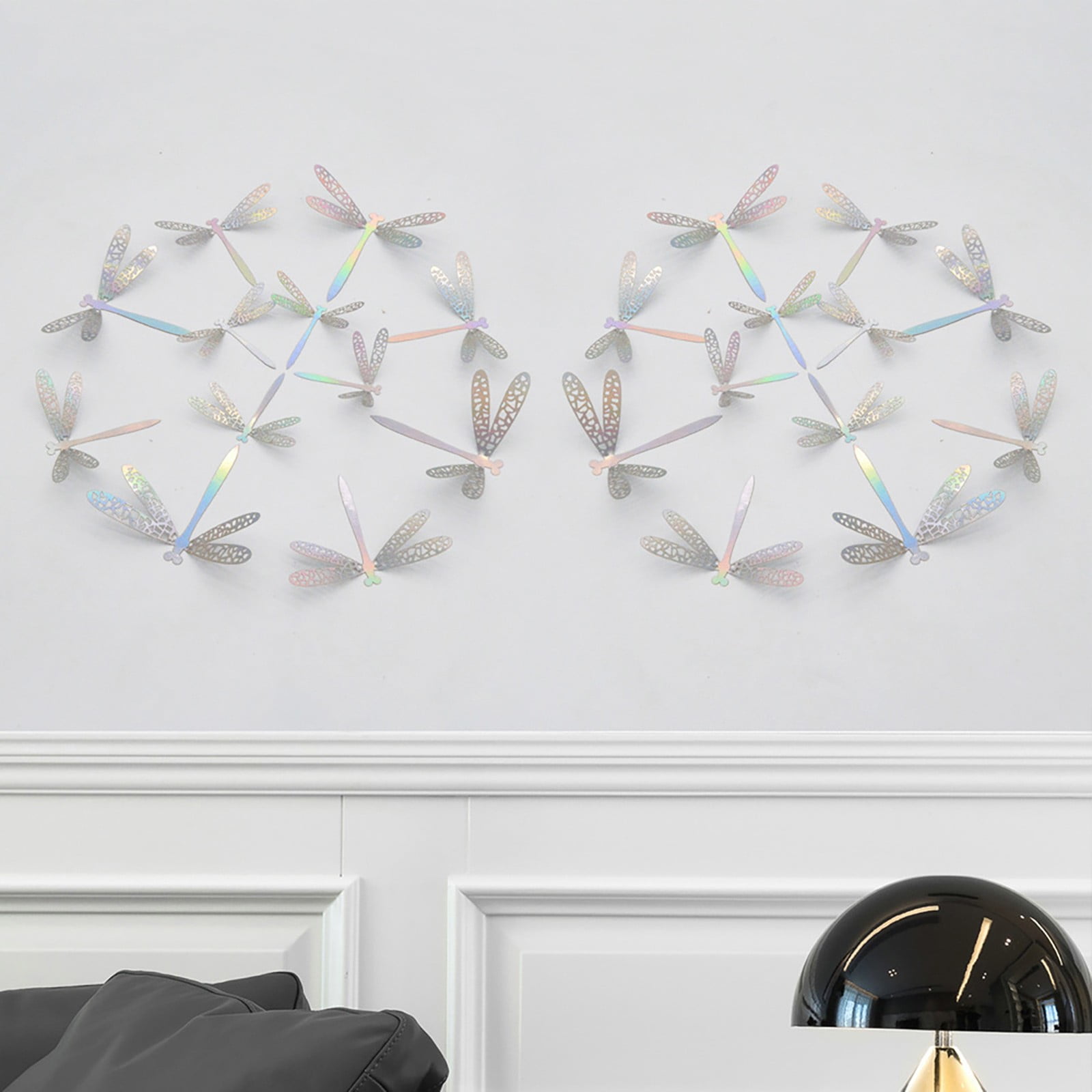 Njspdjh Metal Texture 3D Three Hollow Wall Sticker Metal Texture Three ...