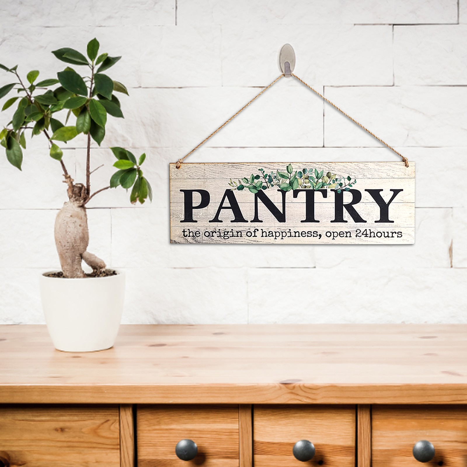 Njspdjh Personalized Wood Signs Scene Indication Wooden Sign Pantry ...