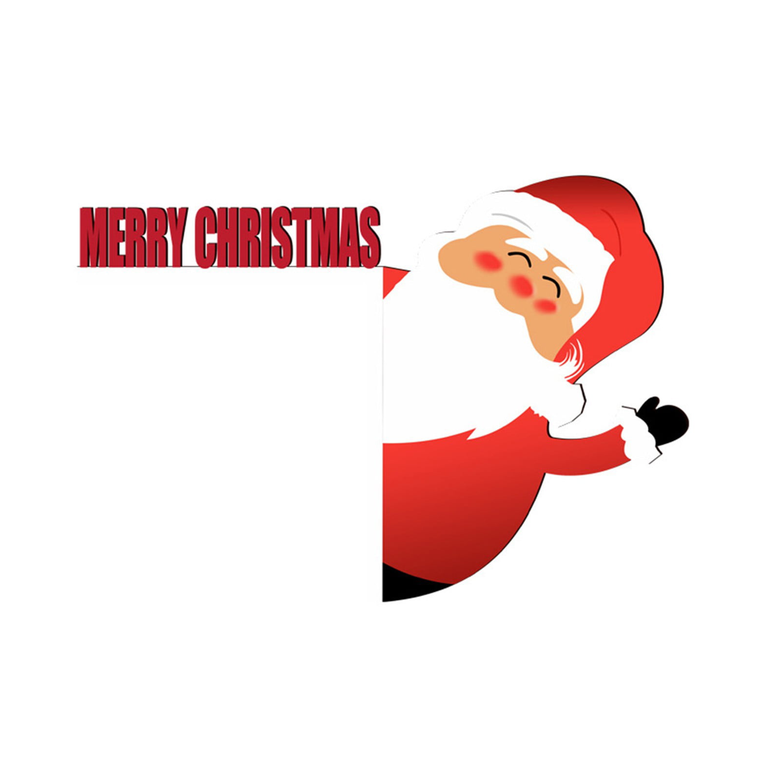 Njspdjh Santa Wooden Door Corner Door Frame Decorative Wall Stickers ...