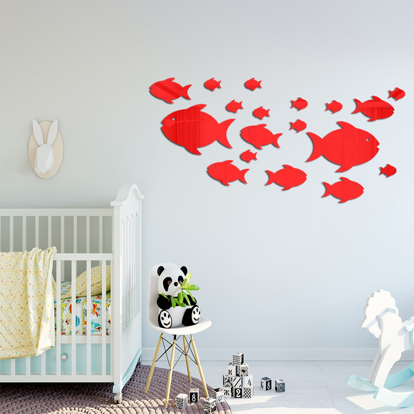 Njspdjh Sea Animals Fishes Theme Acrylic Wall Decor Stickers Removable ...