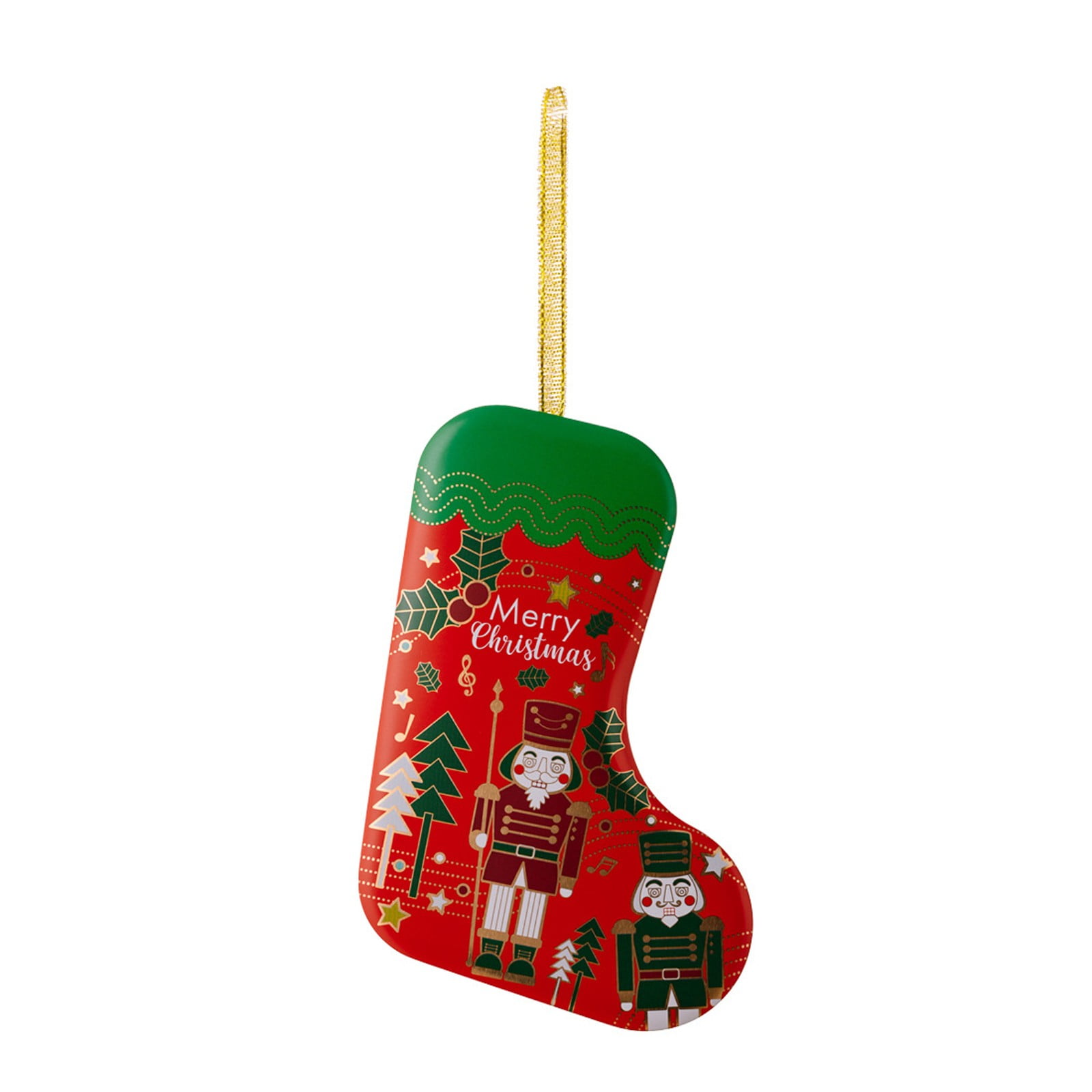 Njspdjh Storage Containers Adorable Metal Christmas Stocking Gift Box ...