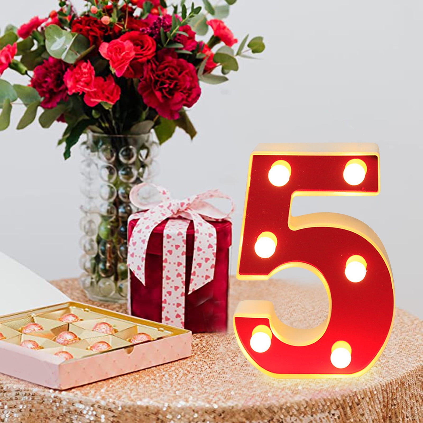 Njspdjh Yard Statues Outdoor And Garden Letters Up Standing Light Light ...