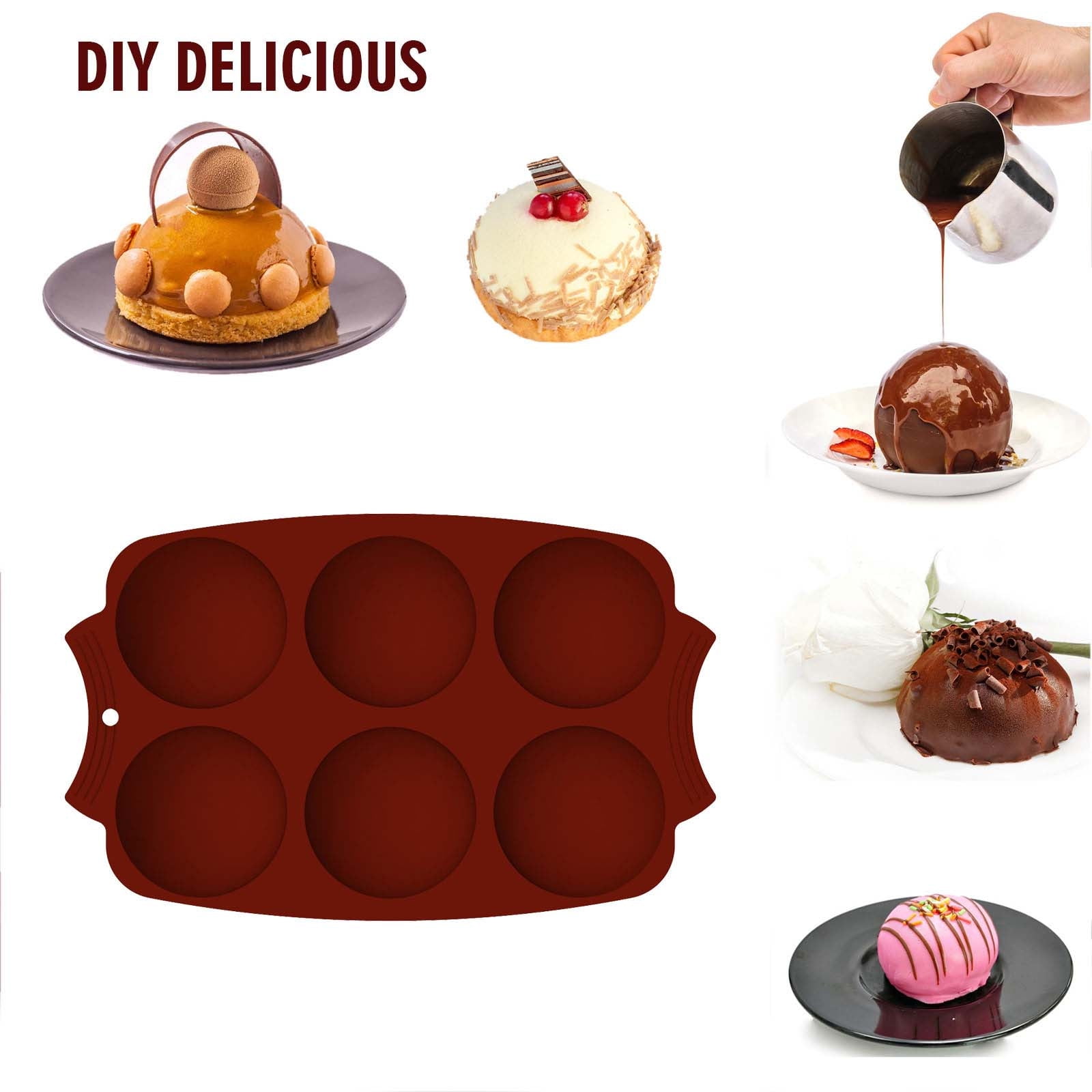 Njspdjh Yule Log Cake Pan Disposable Yule Log Cake Pan Large Semicircle ...