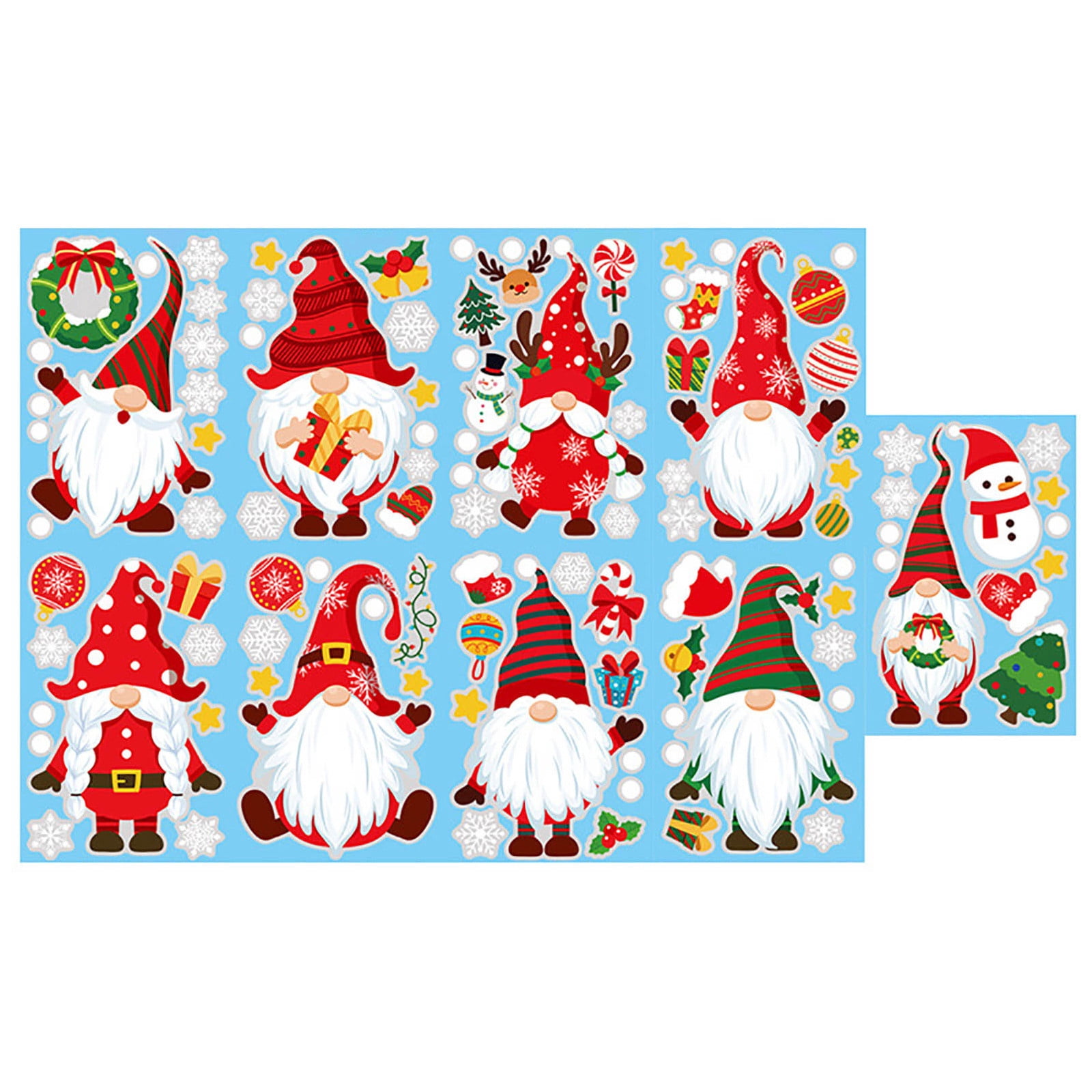Njspdjh label stickers 9PCS Christmas Old Man Pattern Wall Sticker ...