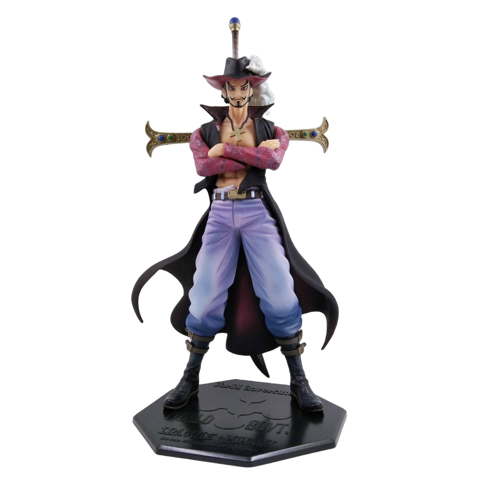 Njube 22cm Standing posture Dracule Mihawk Figure Model Toys Doll ...