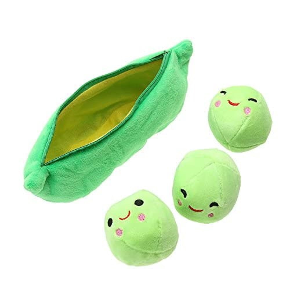 Njube 3 Peas in Pods Pea Plush 10 Incheses Pea Pod Pillow Stuffed Doll ...