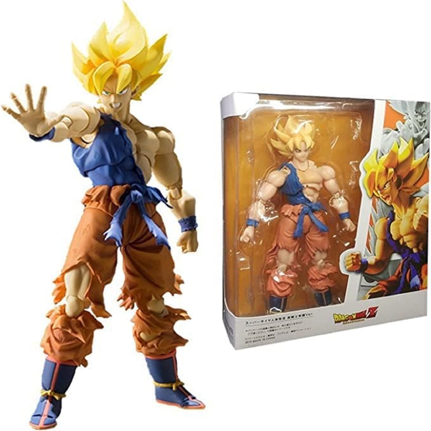 Njube（7" Scale）Goku Action Figure Anime Figure Multiple Joints Can ...