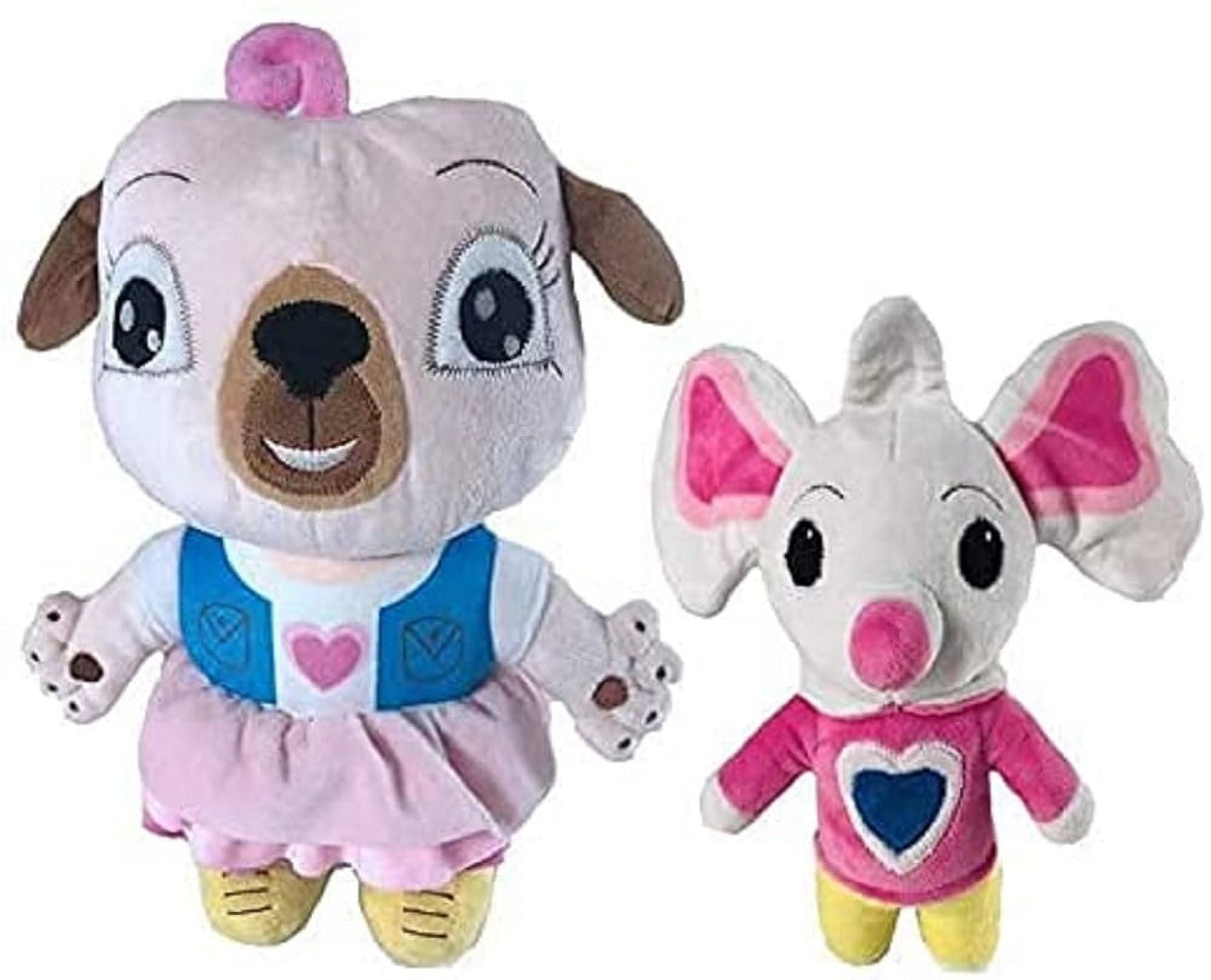 Njube 8 Inches Chip and Potato Plush Pug Dog and Mouse Stuffed Doll ...