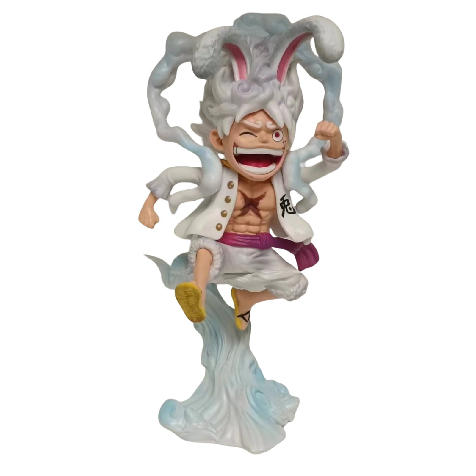 Njube Anime Action Figure Rabbit ear Luffy Figure Statue PVC Handmade ...