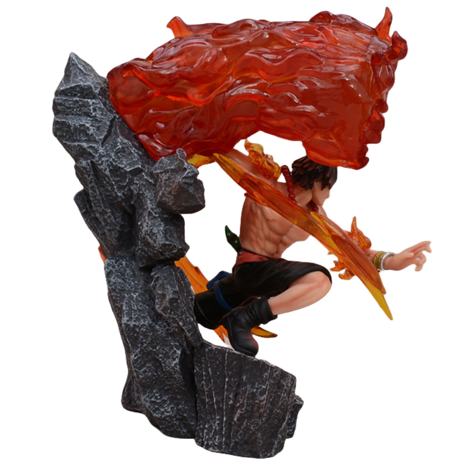 Njube Anime Character fist Portgas·D· Ace Figure Doll PVC Model ...