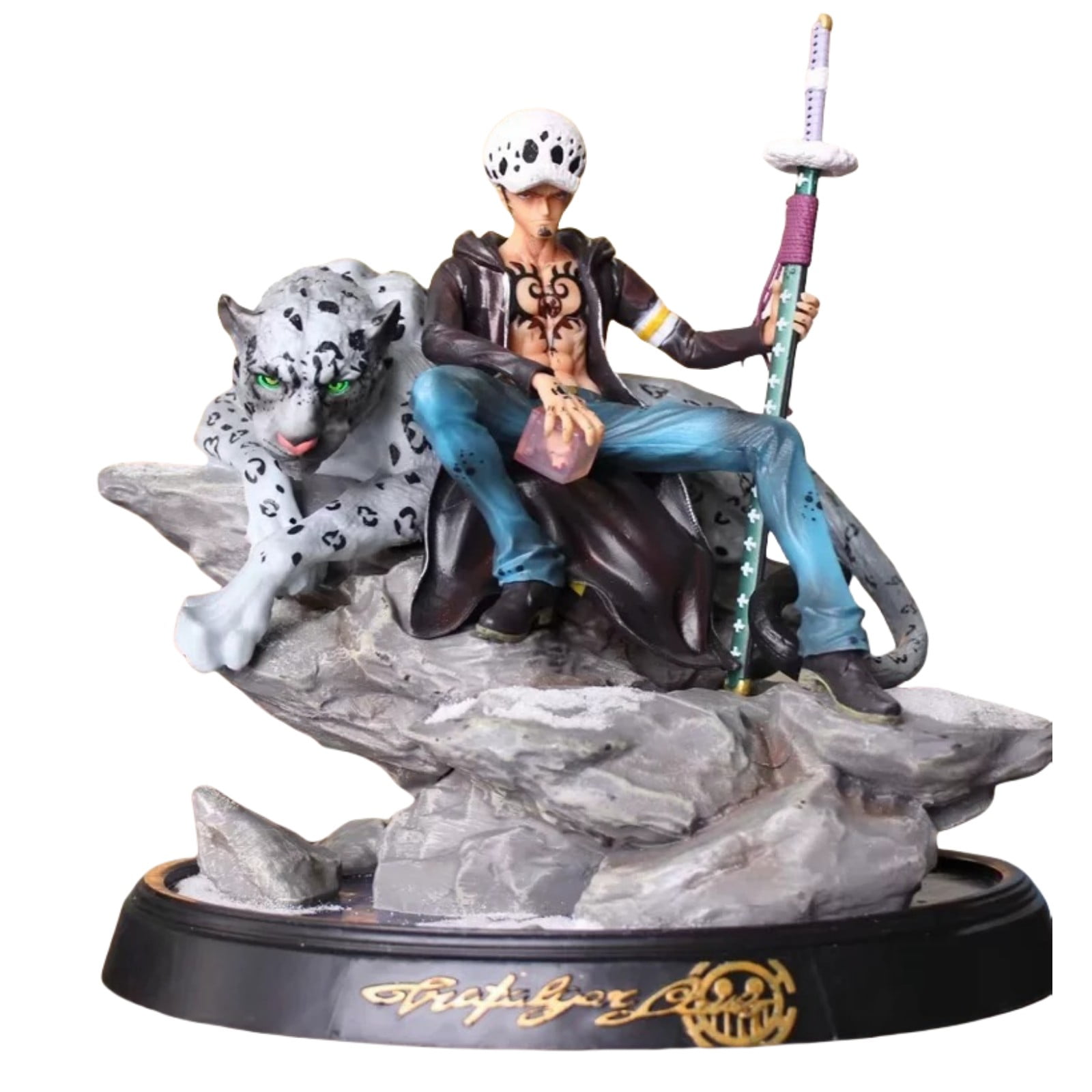 Njube Anime Figures Sitting position Trafalgar D. Water Law Figure ...