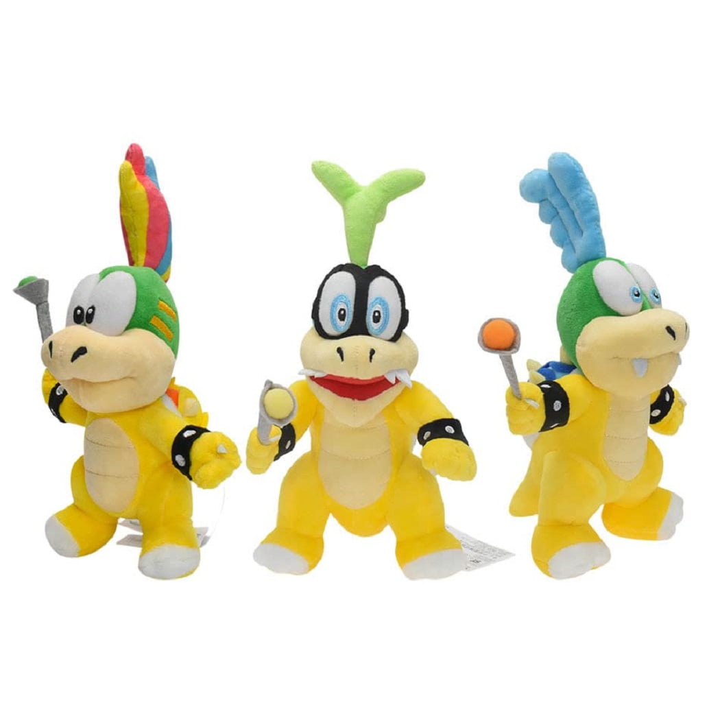 Njube Anime New Standing Style Larry Iggy & Lemmy Koopa Plush Stuffed ...