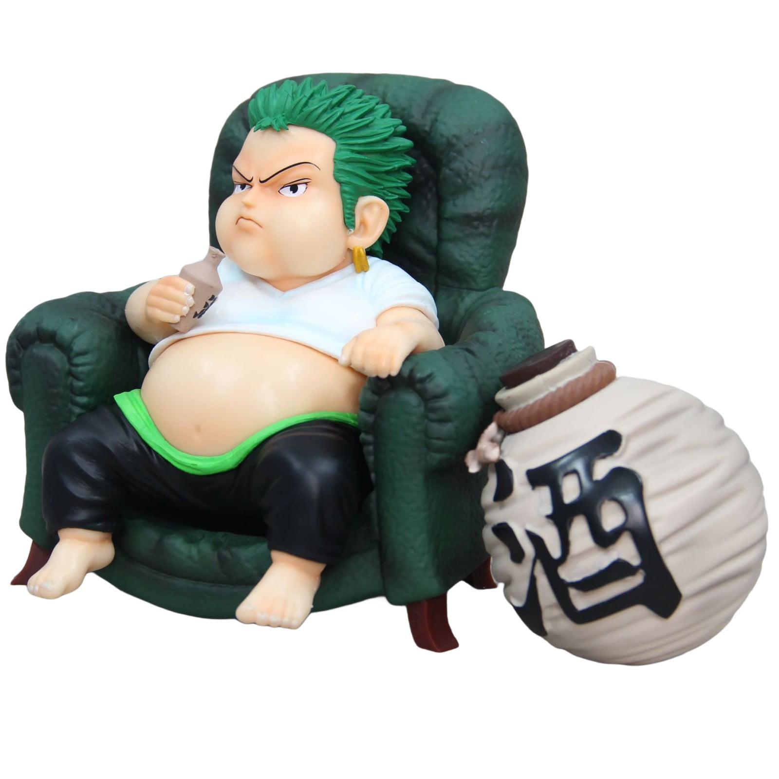 Njube Anime Statue Drinking alcohol Roronoa Zoro Figure Character Model ...