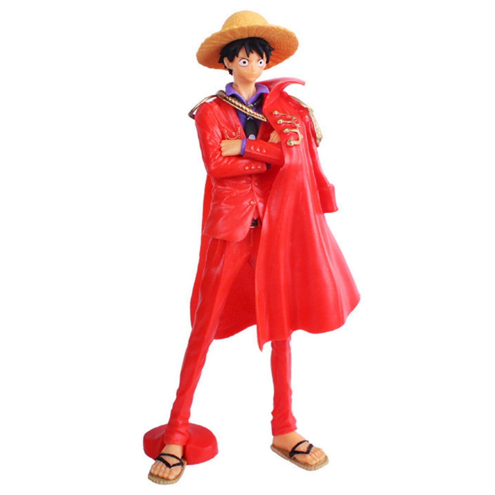 Njube Cake Topper Birthday Cake Decoration 9.84inch Red cape Luffy PVC ...