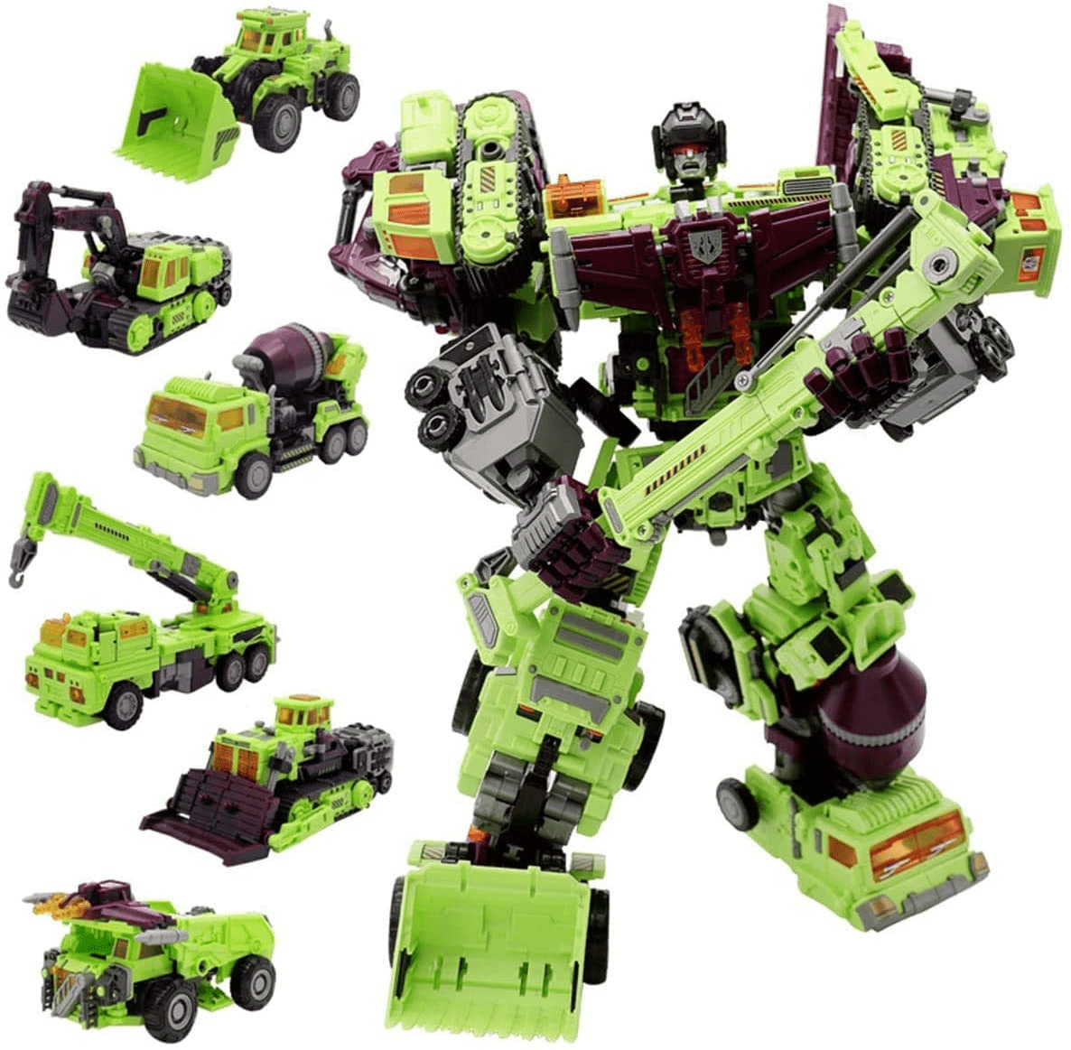 Njube Deformation Toys Oversized Devastator Robot Engineering Vehicle ...