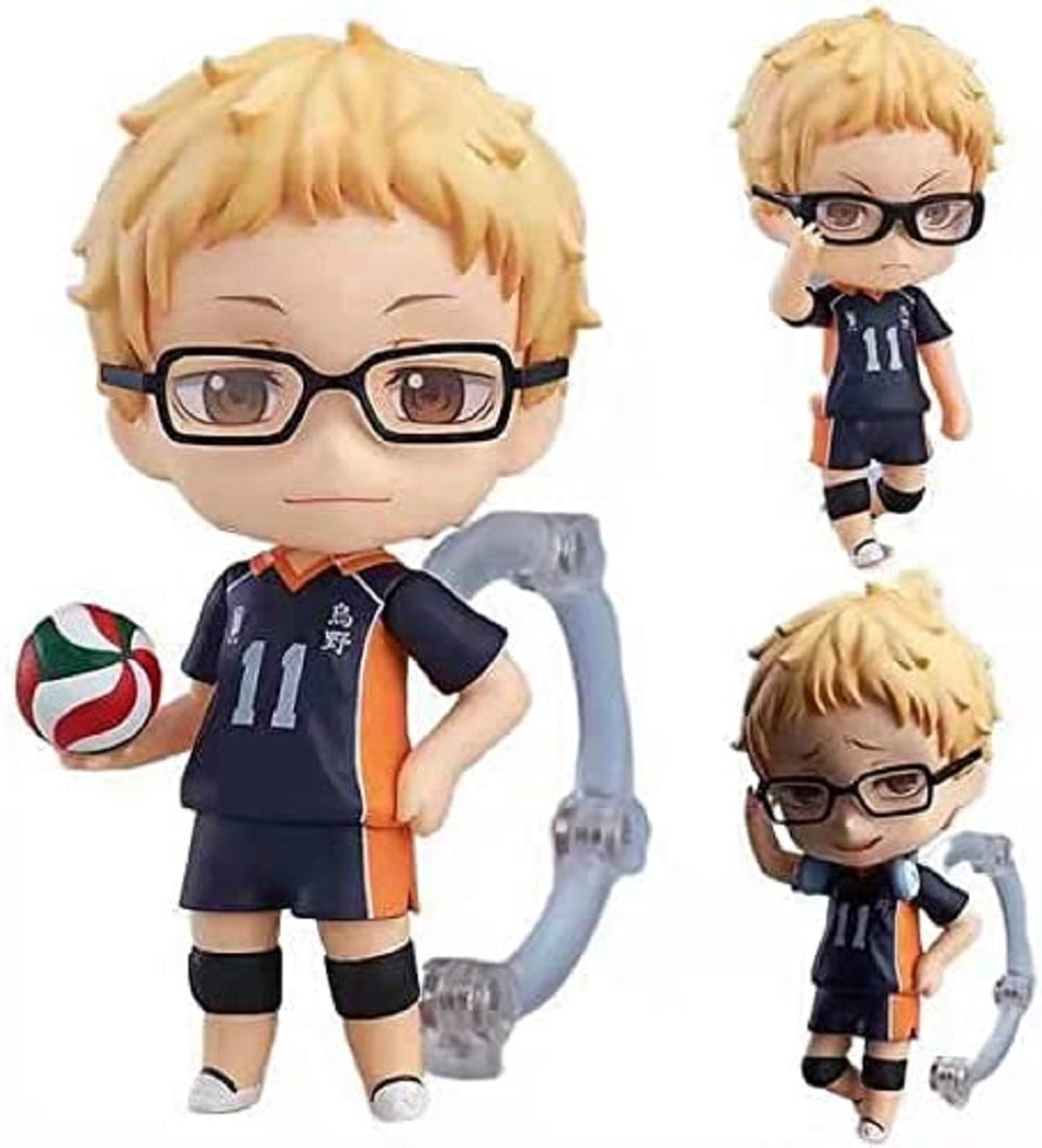 Njube Haikyu!! Anime Chibi Figure Kei Tsukishima Q Version Clay ...