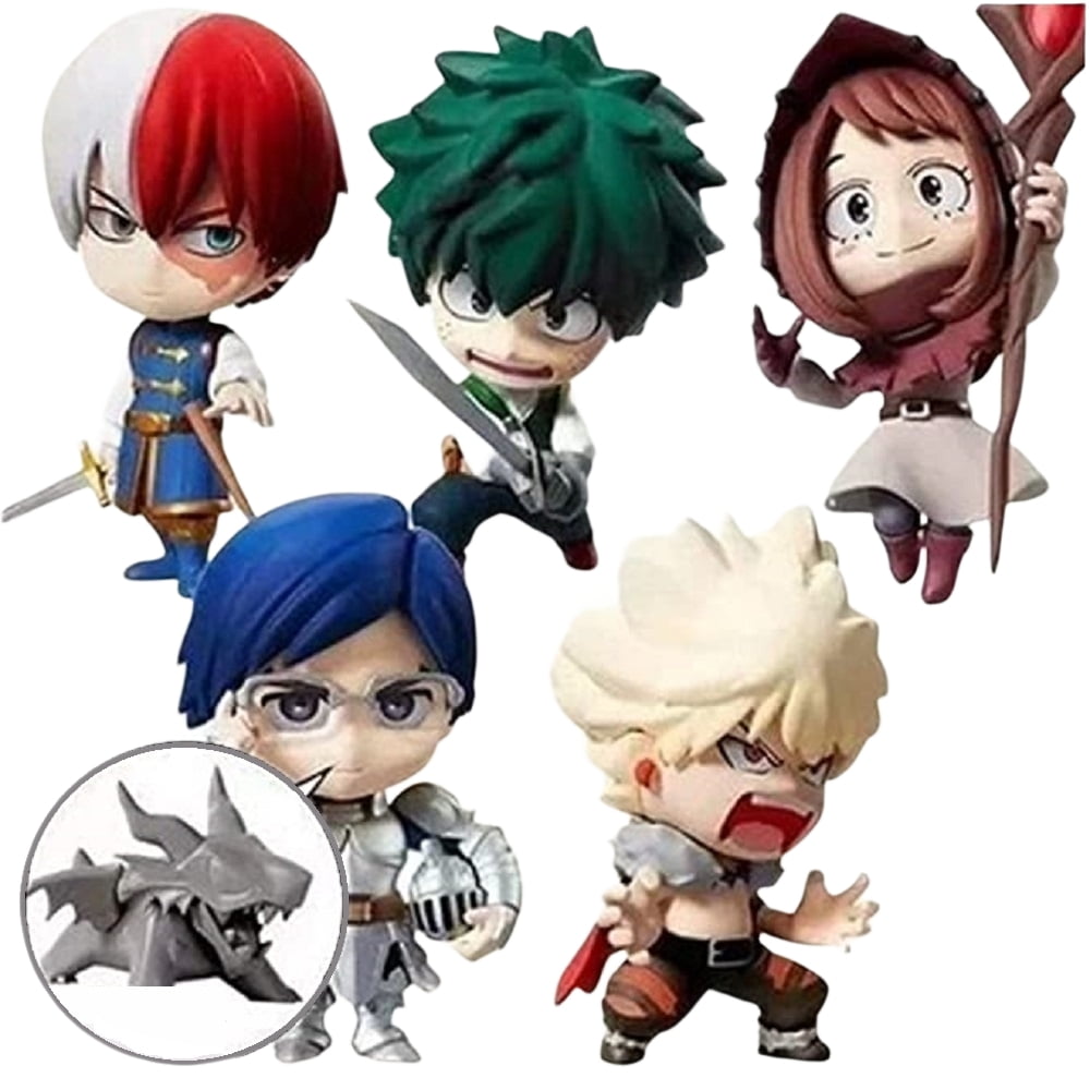 Njube My He-ro Academia Figure Anime Chibi Figure 2 Action Figure 6 Pcs ...