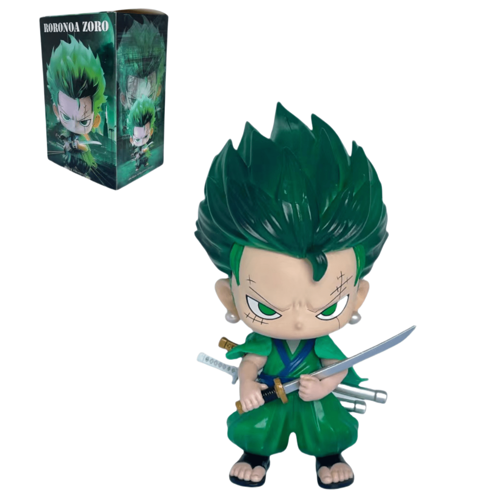 Njube Q Version Roronoa Zoro Figure Anime Toys Model Figure Statue PVC ...