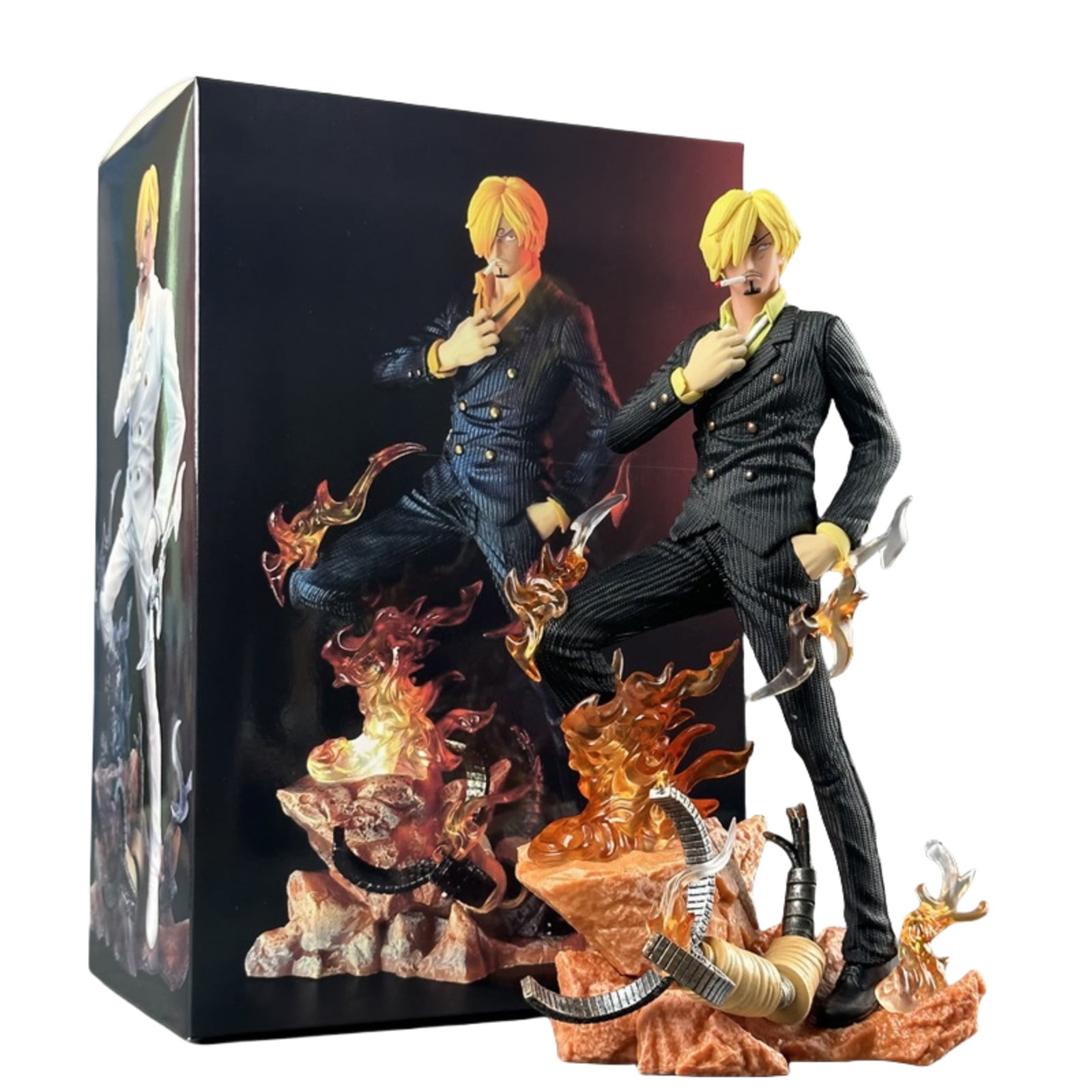 Njube Sanji Figure（Black Ver.）PVC Anime Character Models Figurines ...