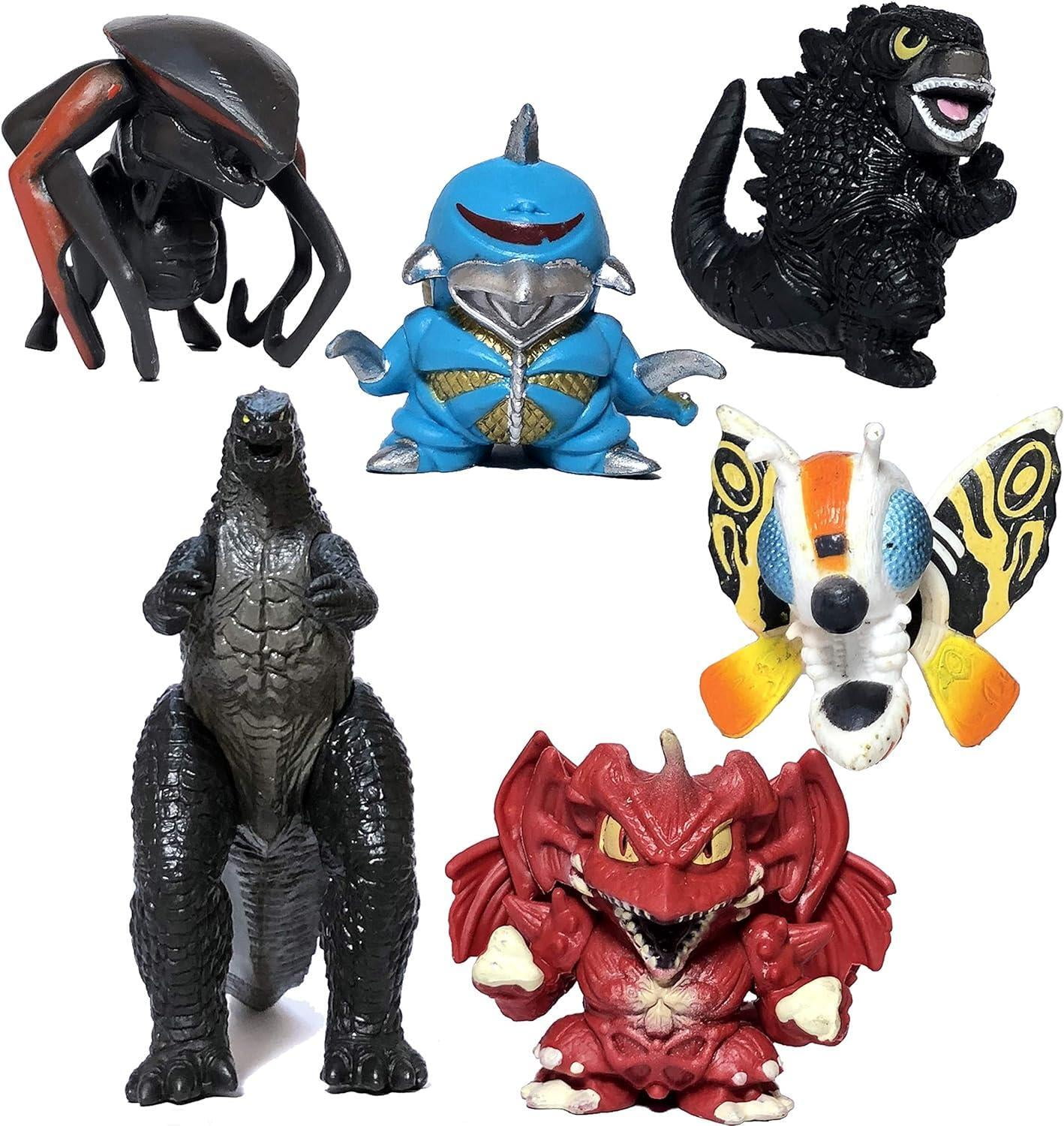 Njube Set of 6 Godzill Toys Movable Joint Birthday 2020 Action Figures ...