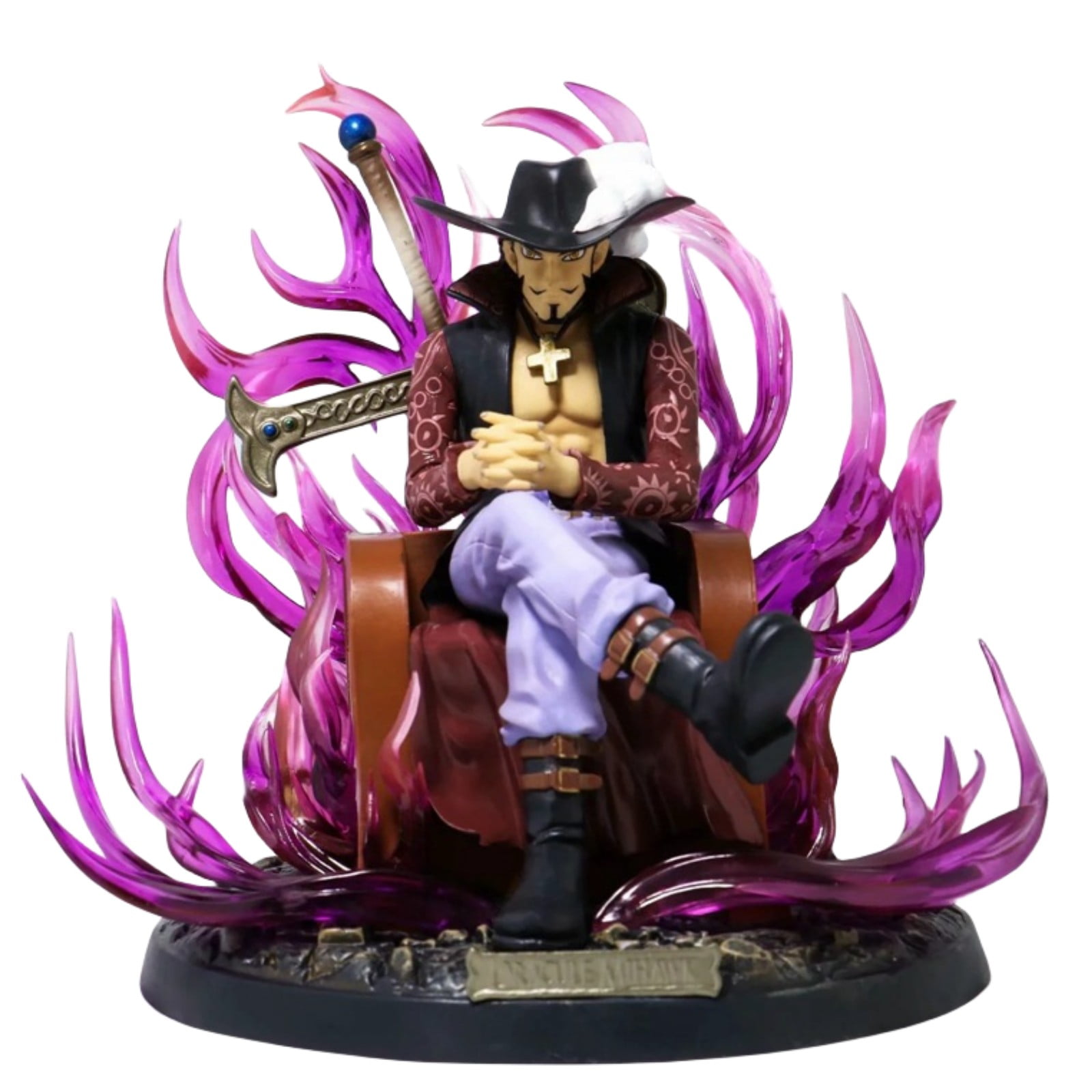 Njube Throne Dracule Mihawk Figure Model Doll Animated Figure Model ...