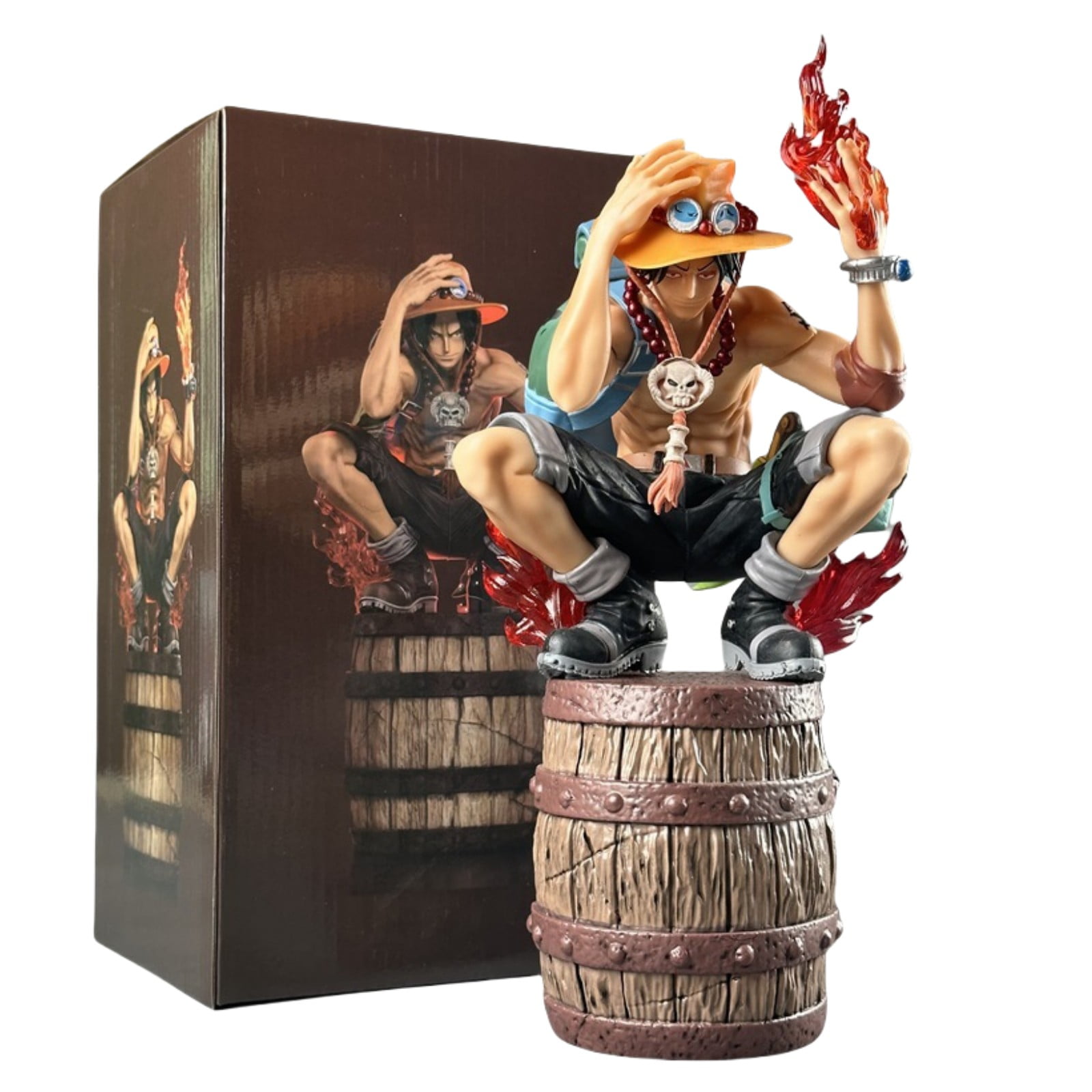 Njube Wine barrel Portgas·D· Ace Figure PVC Anime Character Models ...