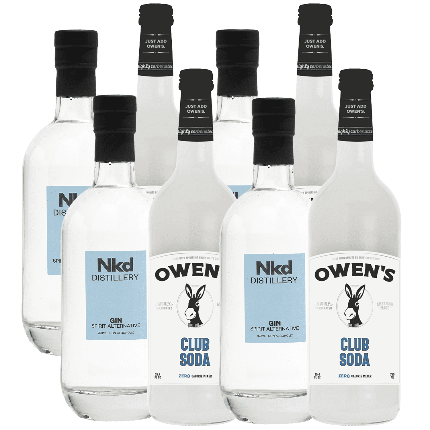 Nkd Distillery Gin 4 Pack Alternative Premium Non-Alcoholic Spirit 750 ...
