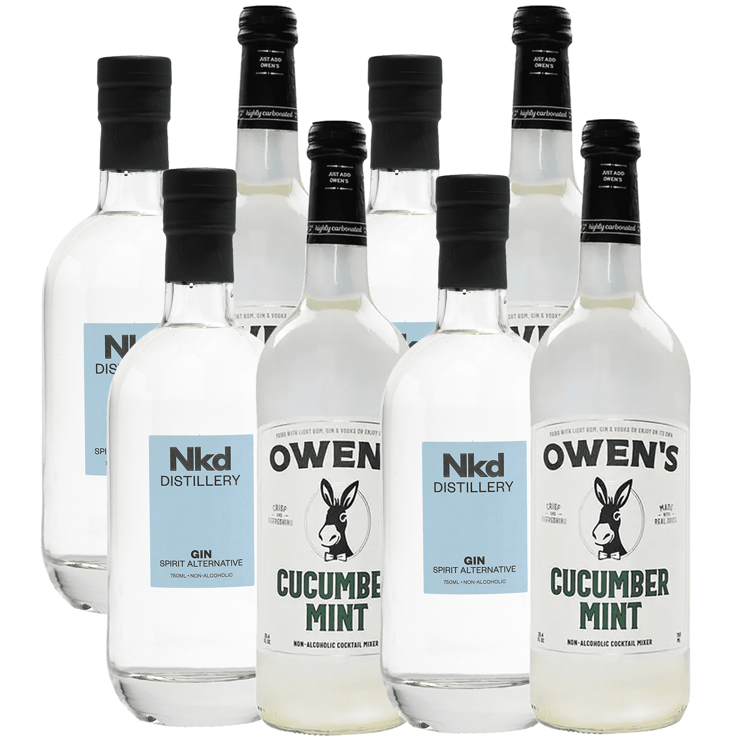 Nkd Distillery Gin 4 Pack Alternative Premium Non-Alcoholic Spirit 750 ...