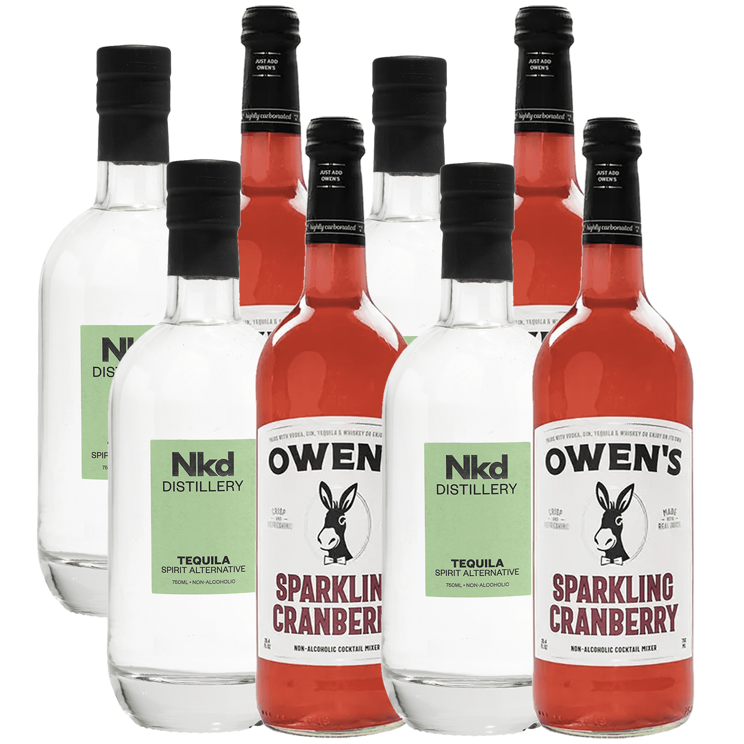 Nkd Distillery Tequila 4 Pack Alternative Premium Non-Alcoholic Spirit ...