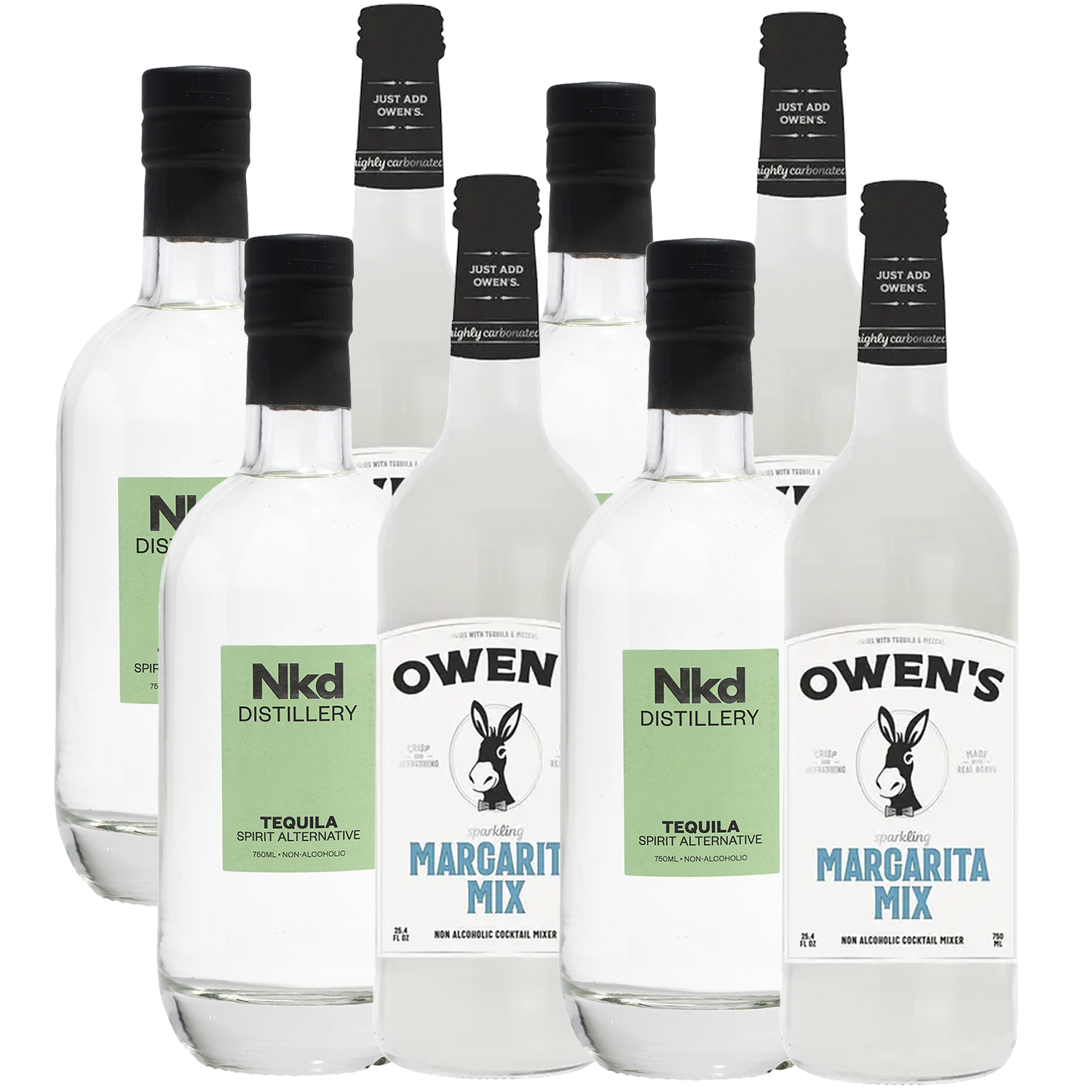 Nkd Distillery Tequila 4 Pack Alternative Premium Non-Alcoholic Spirit ...
