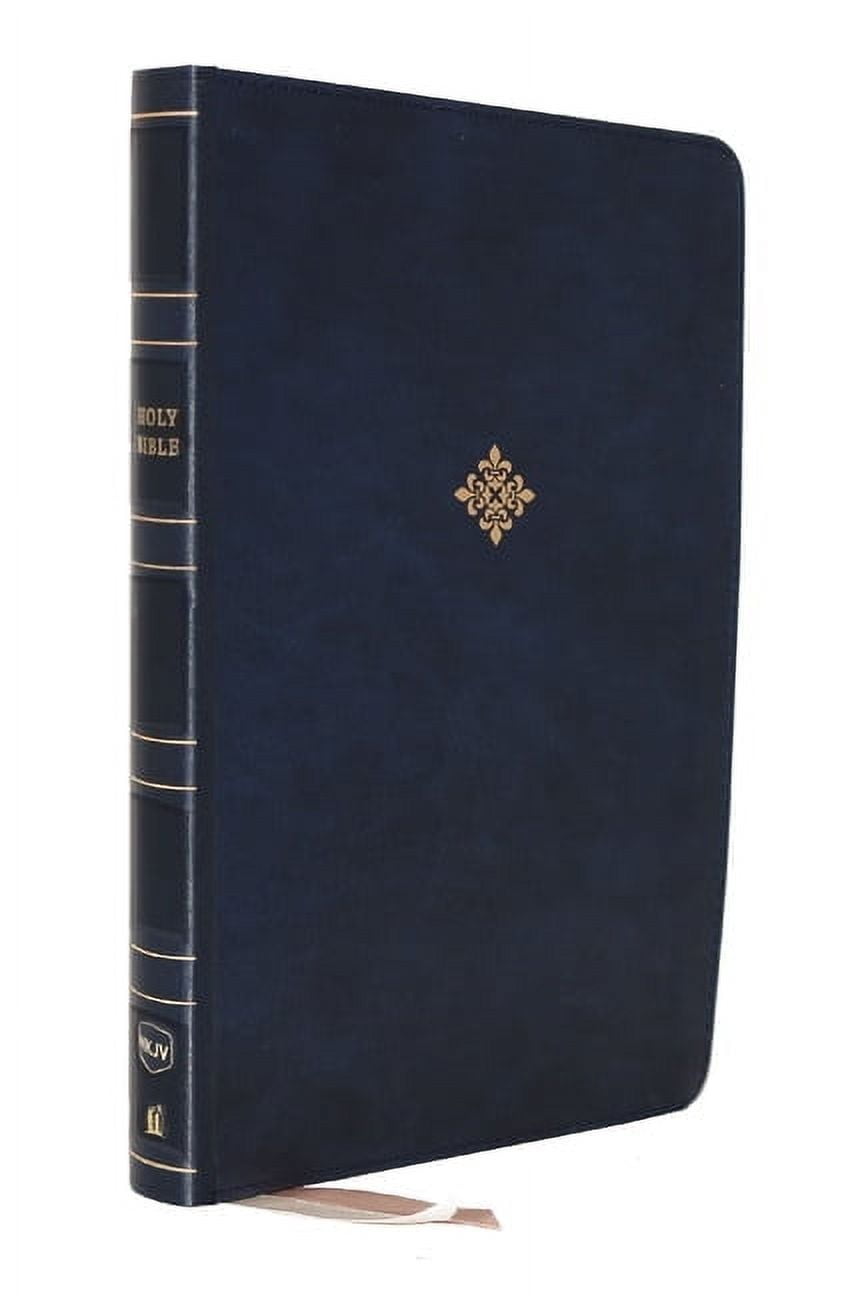 NKJV Study Bible, Giant Print, Leathersoft, Blue, Comfort Print, Red Letter Edition, Center ...