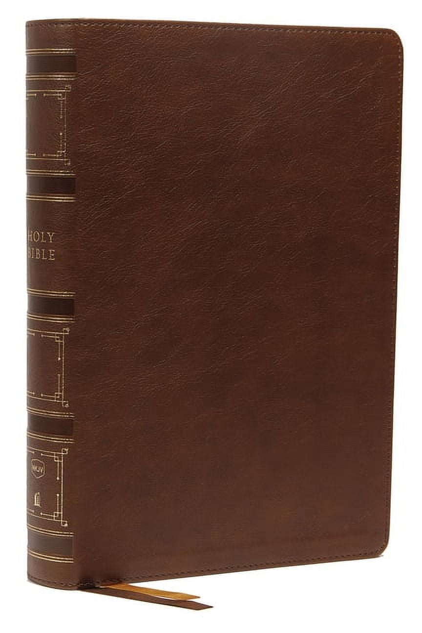 Nkjv, Single-Column Wide-Margin Reference Bible, Leathersoft, Brown ...