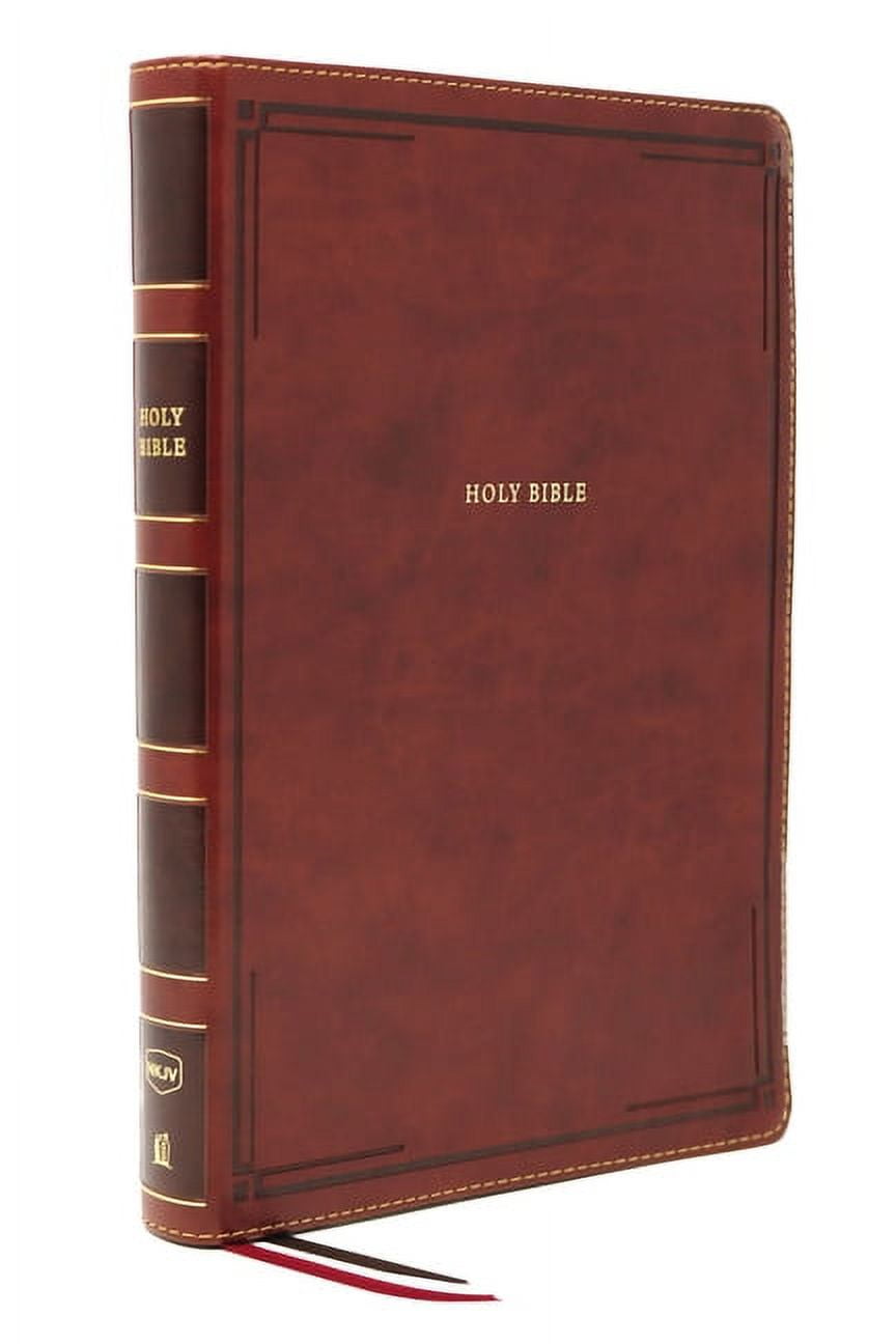Nkjv, Thinline Bible, Giant Print, Leathersoft, Brown, Red Letter Edition, Comfort Print: Holy ...