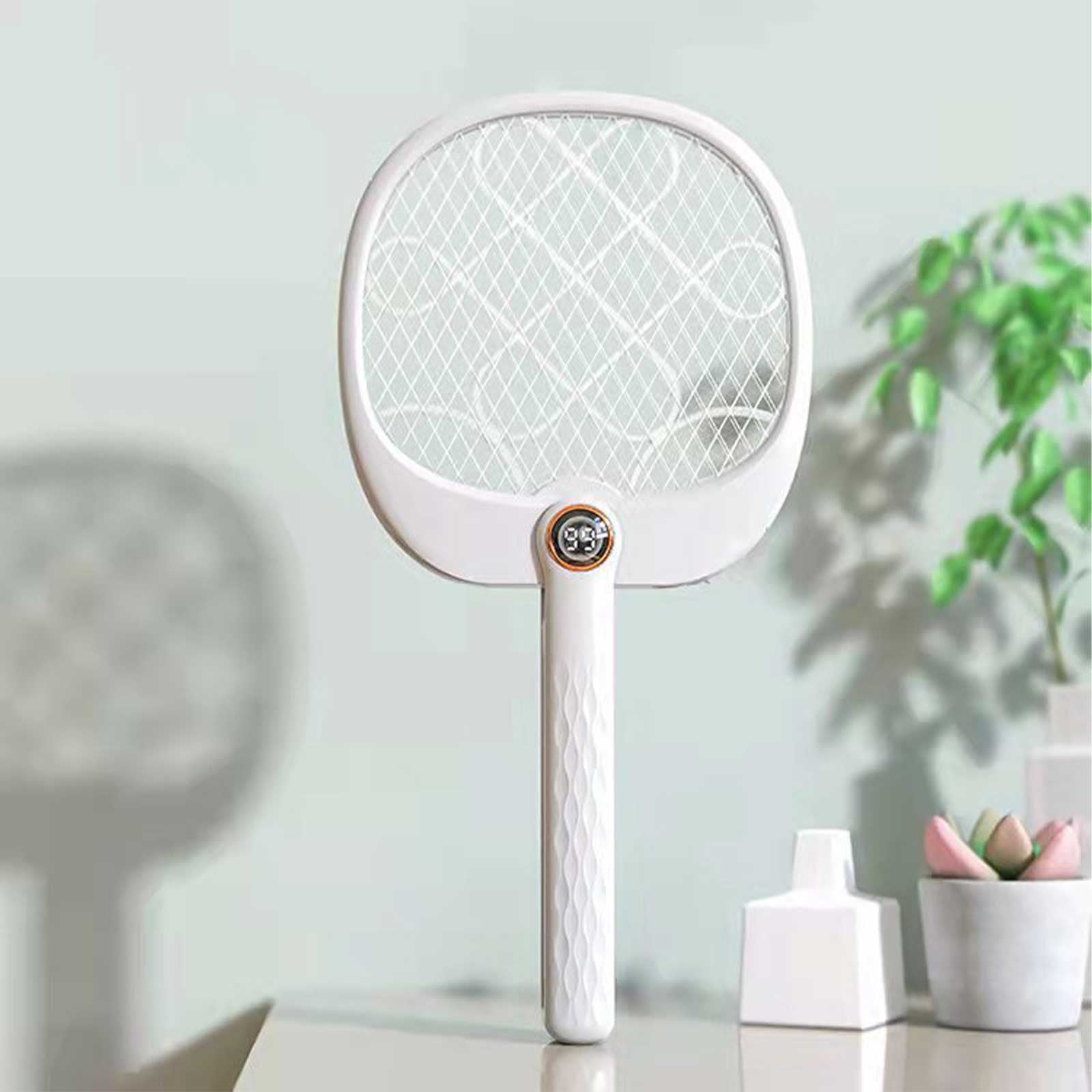 Nkmbld 2 in 1 Electric Fly Swatter Racket, Foldable Rechargeable ...