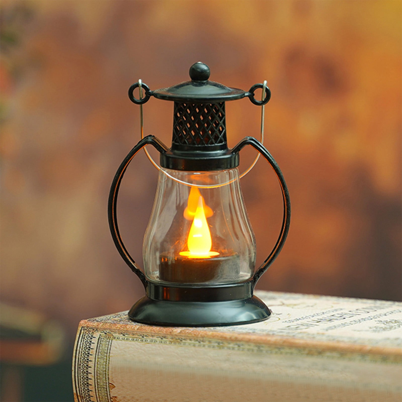 Nkmbld Christmas Mini Lanterns Led Handheld Small Oil Lamp Indoor ...