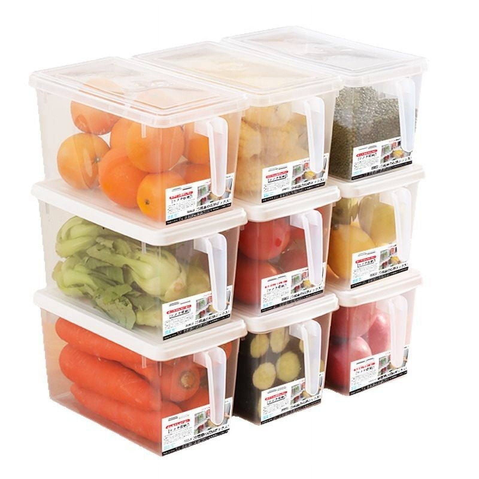 Nkmbld Clear Stackable Storage Bins Refrigerator Storage Box Large ...