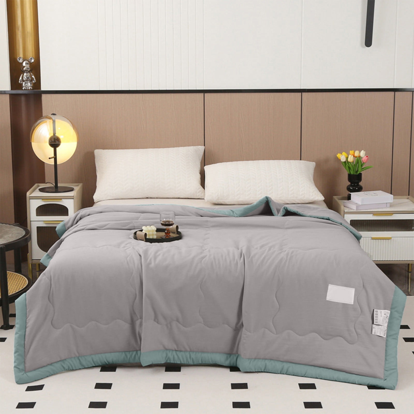 Nkmbld Comforters Queen Size Cool Feeling Ice Cream Summer Quilt Air Conditioning Quilt Machine ...