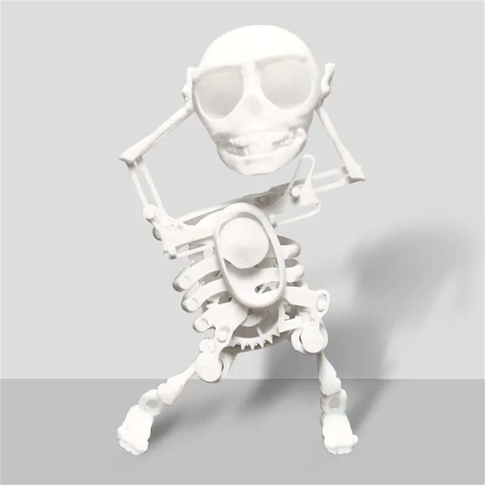 Nkmbld Halloween Dancing Skeleton Toy 3D Clockwork Skeleton Desktop ...