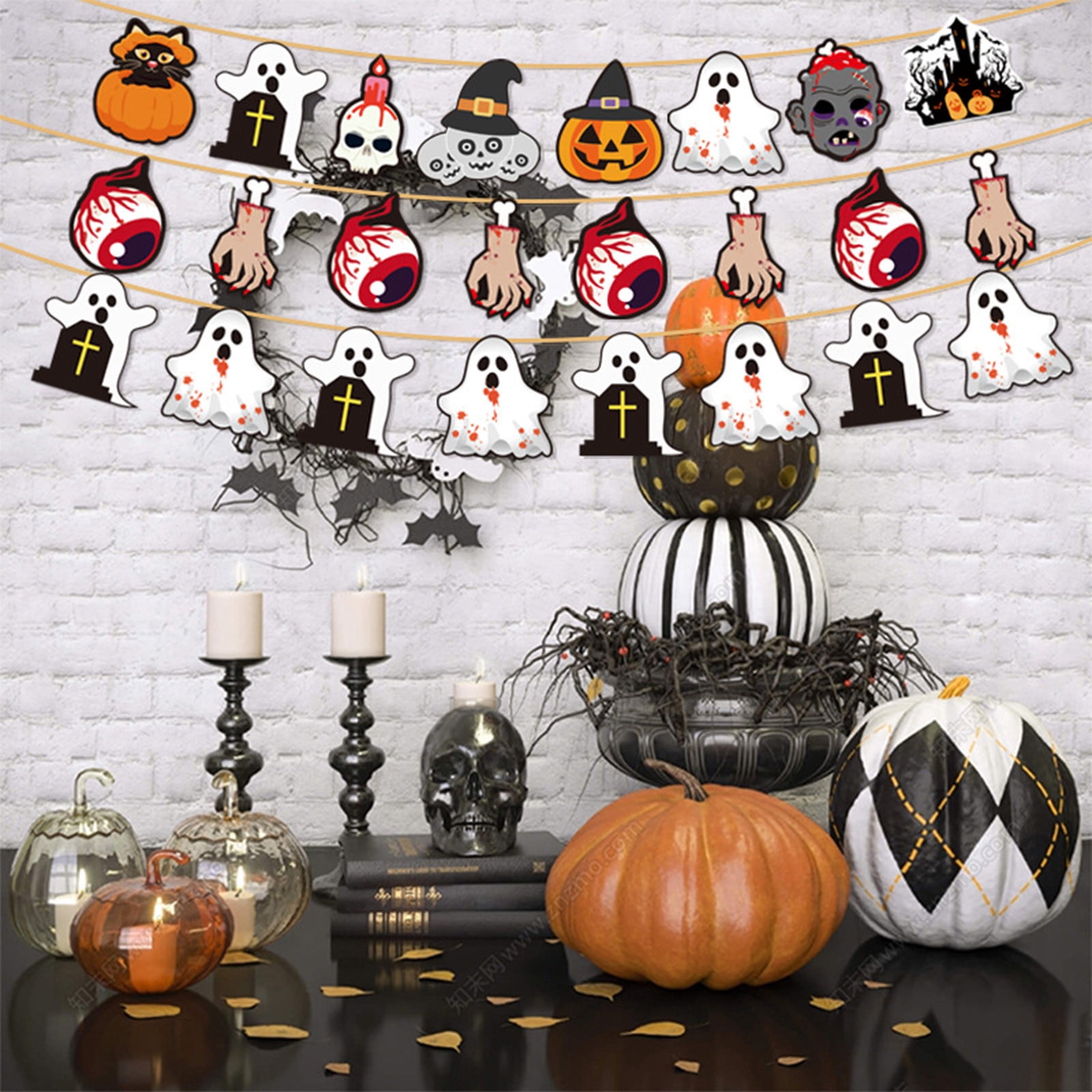 Nkmbld Halloween Hanging Ghost Banners, Halloween Party Decorations for ...