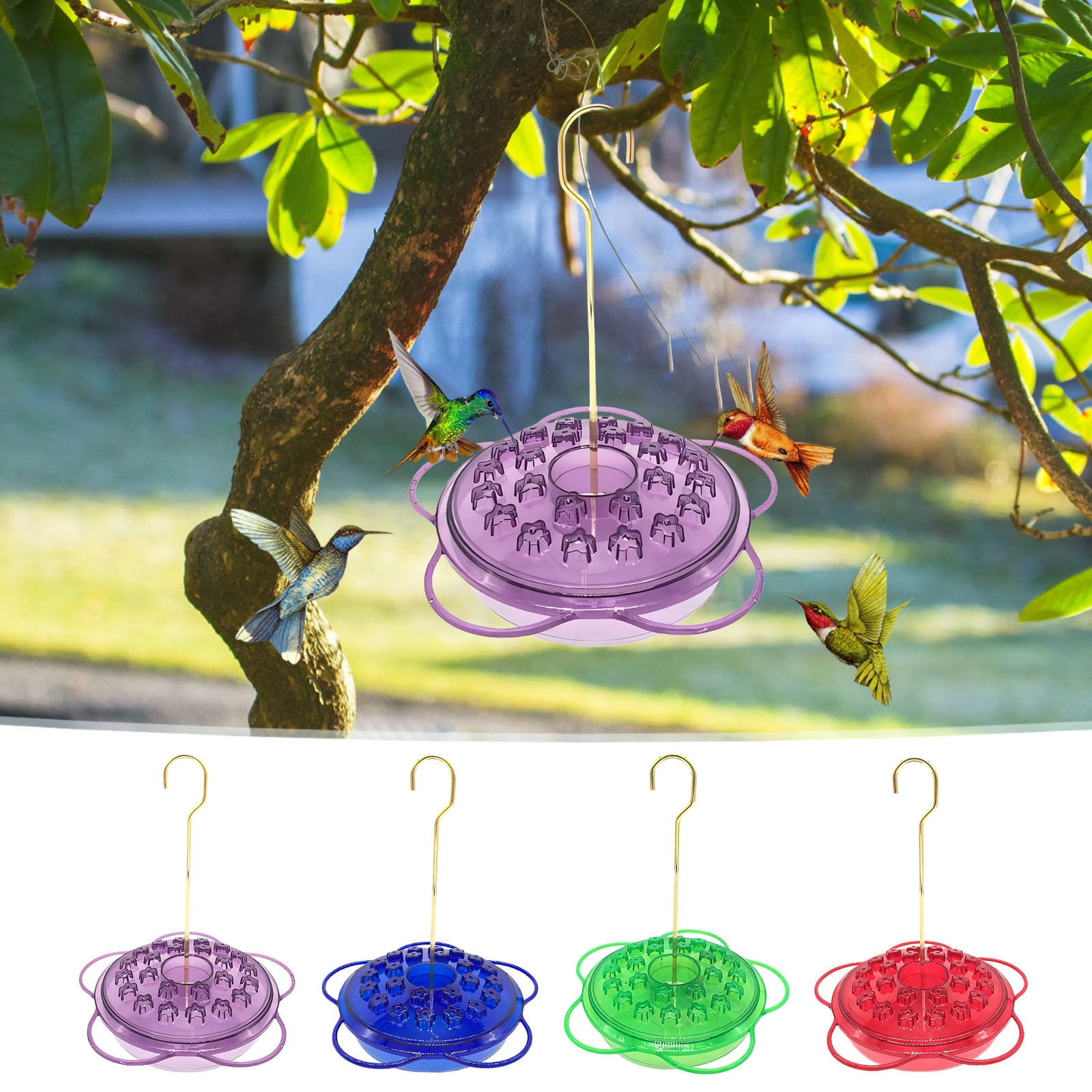 Nkmbld Hanging Flower Shaped Hooked Hummingbird Feeder Flower Shaped ...