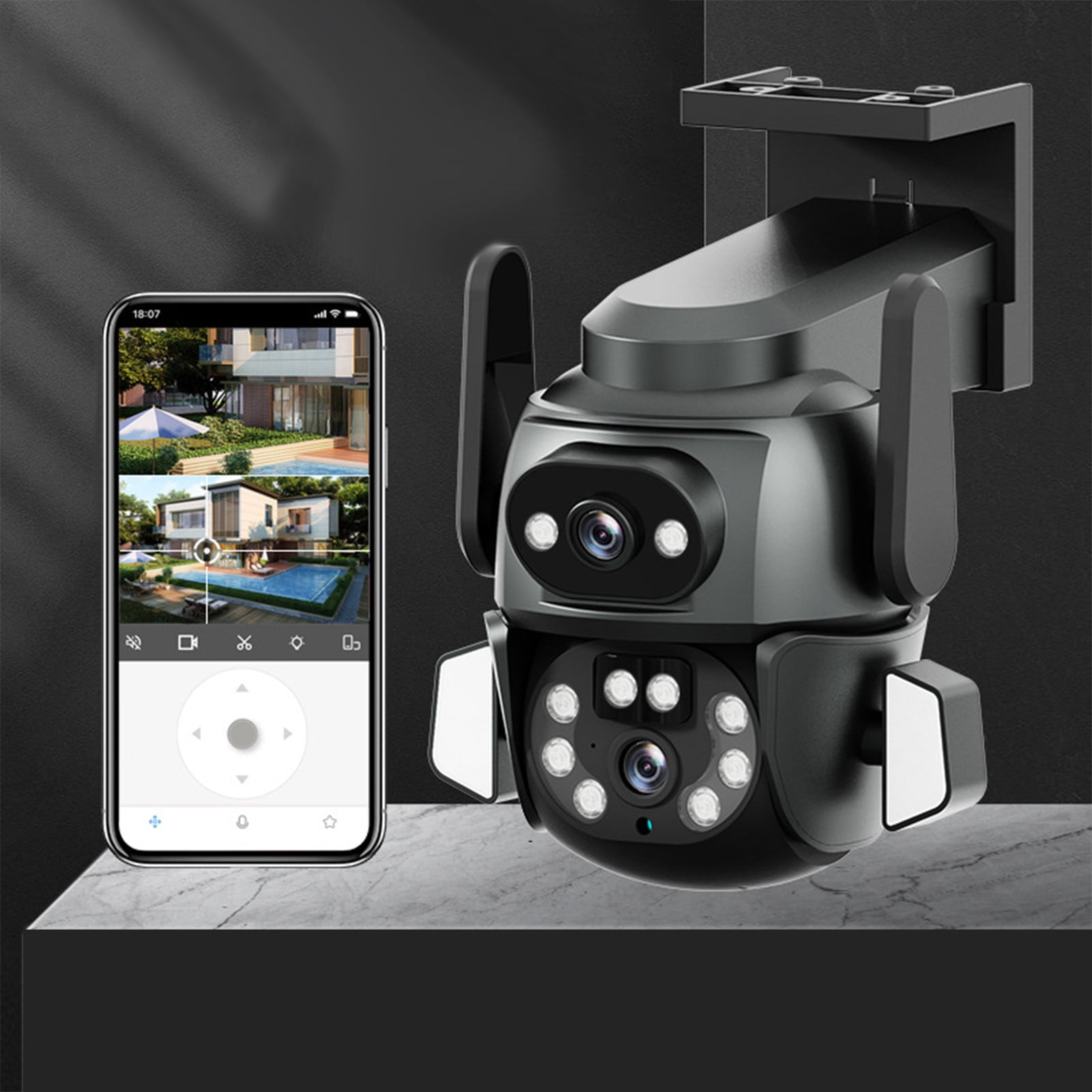 Nkmbld Home Security Camera Directional Night Vision WIFI Mobile ...