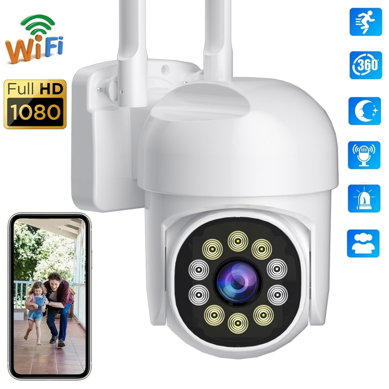 Nkmbld Home Security Camera Wireless Outdoor WiFi Camera Small Dome ...