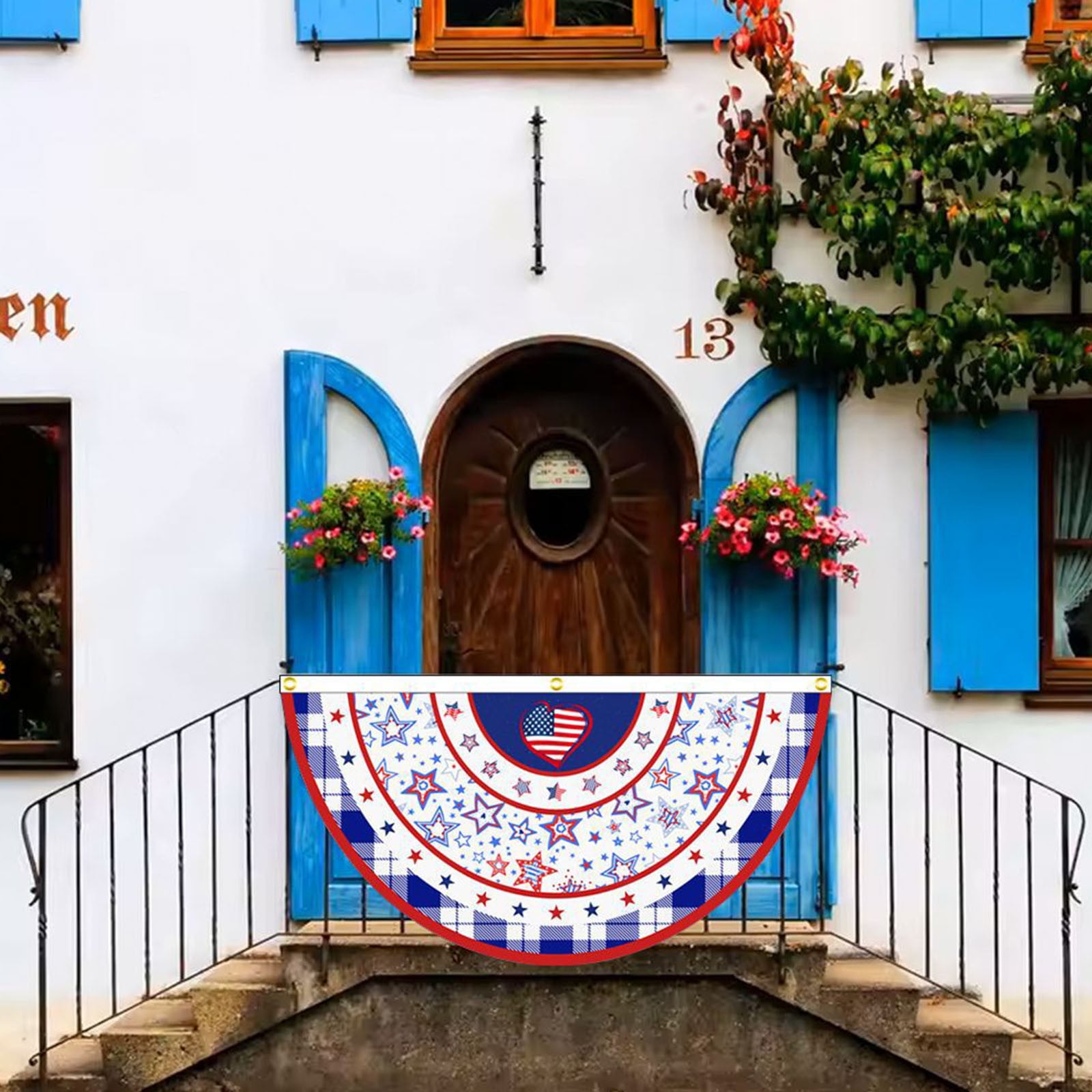 Nkmbld Independence Day Fan Flag United States Flag Half Star Spangled ...