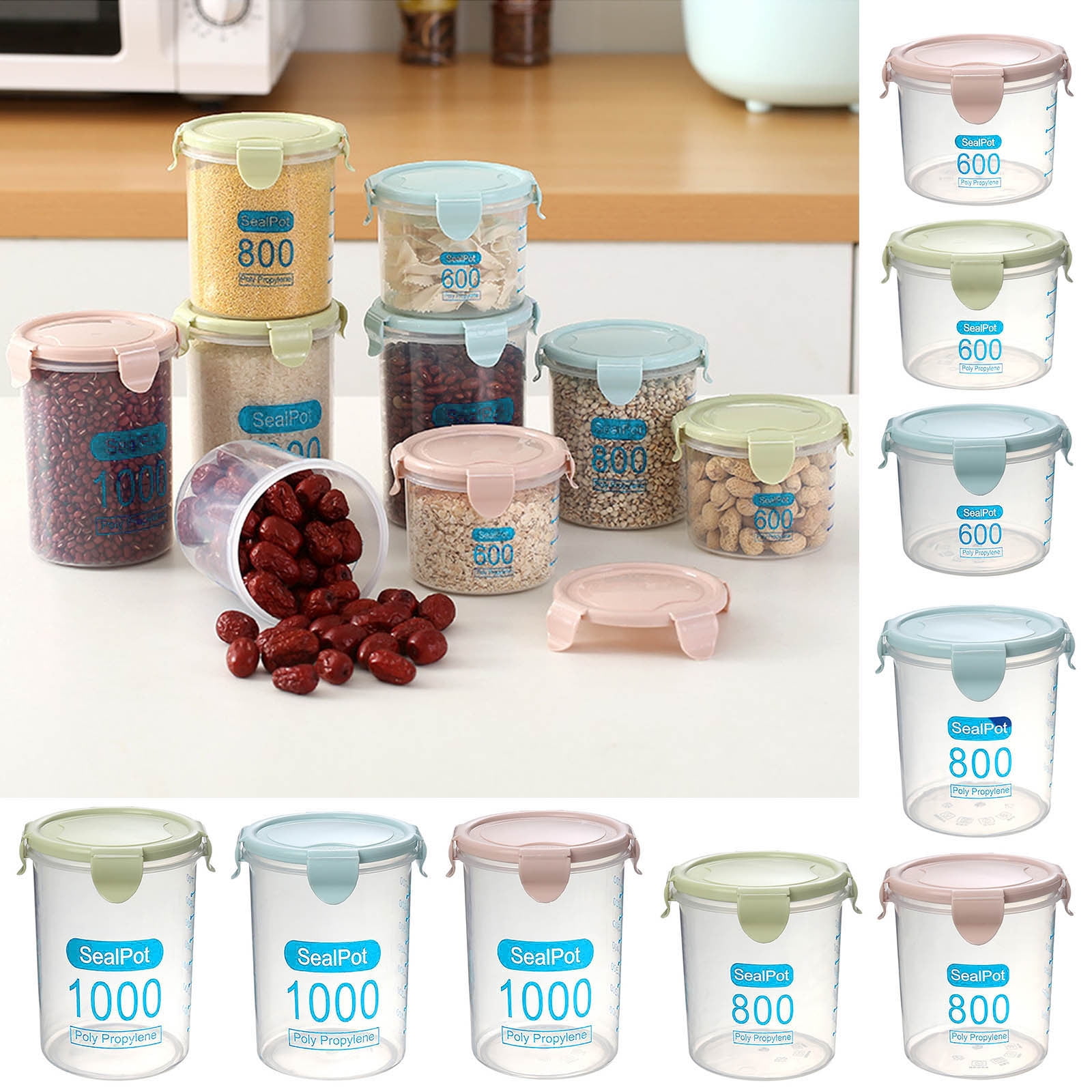 Nkmbld Leak Proof Pantry Organizers for Dry Fruits, Snacks, Sugar ...