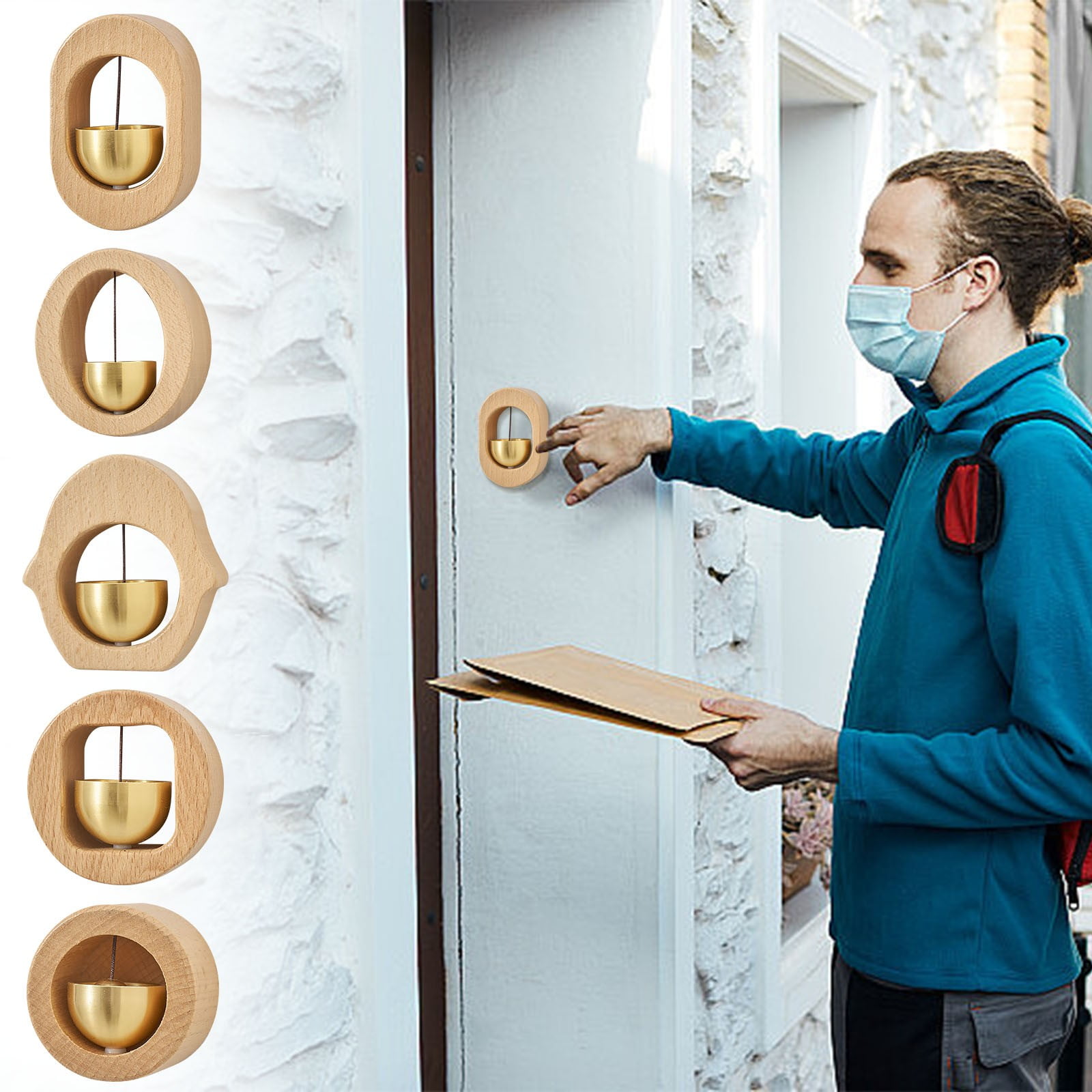 Nkmbld Magnetic Metal Doorbell Chime for Door Opening, Unique Hanging ...