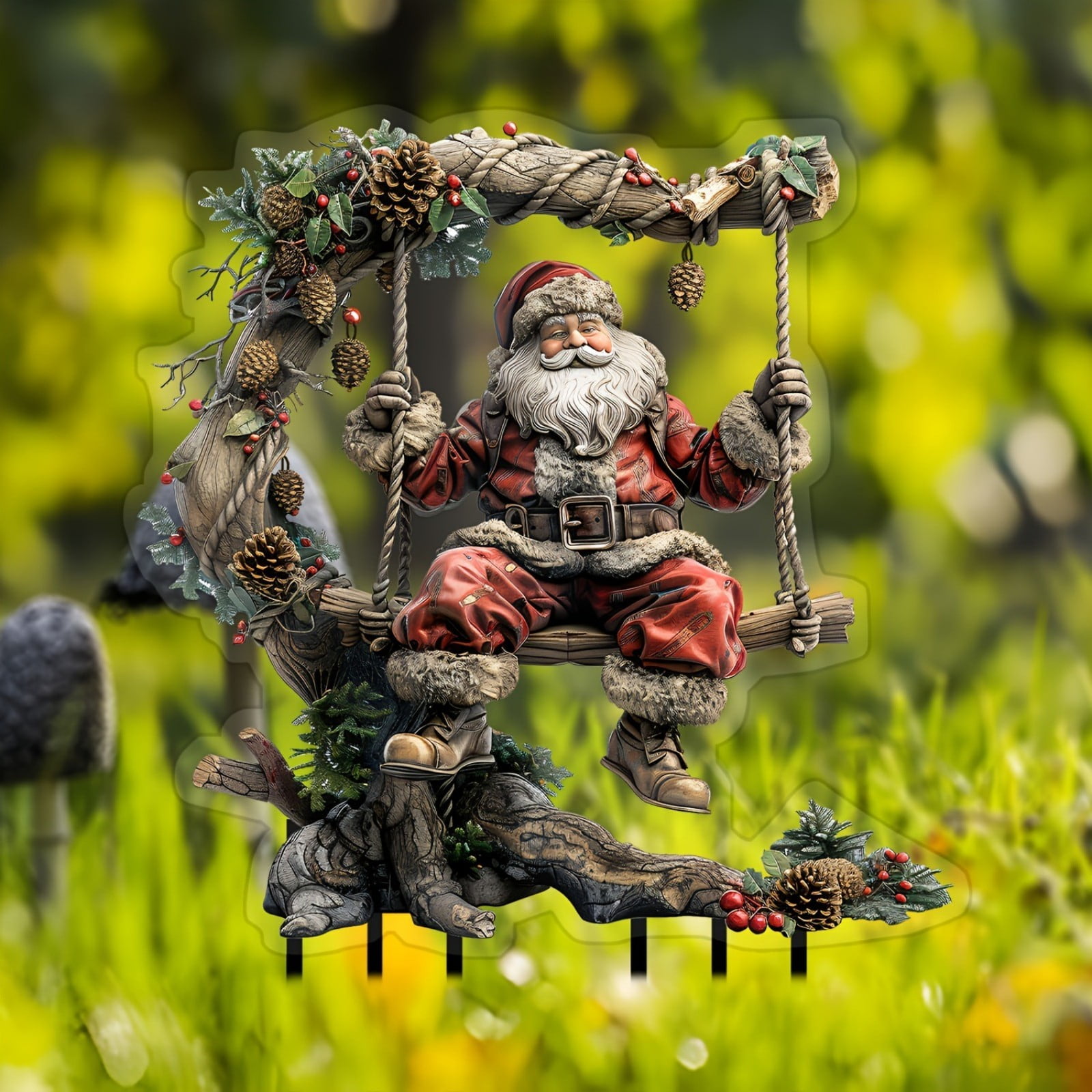 Nkmbld Outdoor Garden Statues Santa Claus Garden Decoration Acrylic ...